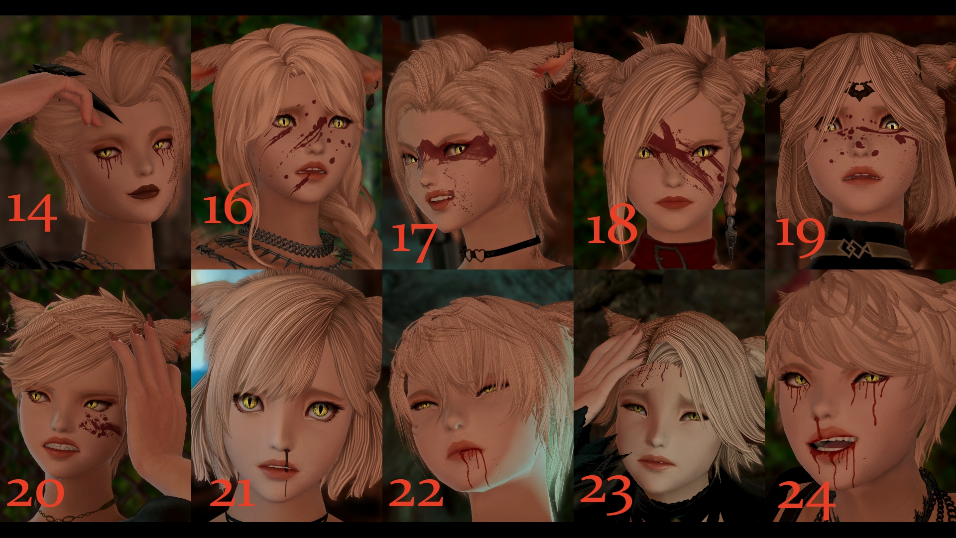Bloody Face Paints XIV Mod Archive Bloody Face Paints XIV Mod Archive