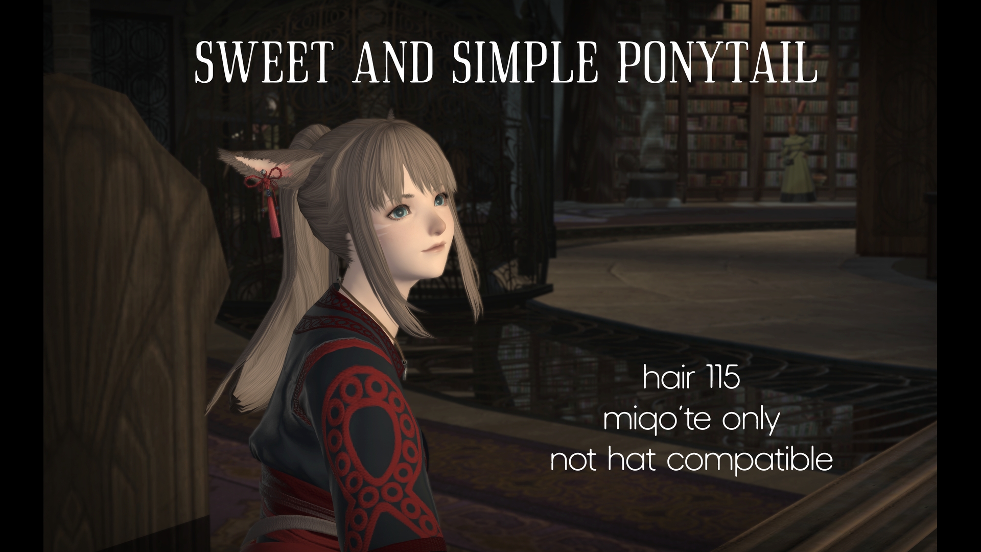 Simple Ponytail - miqo hair 115 and 181 vanilla mashup | XIV Mod Archive