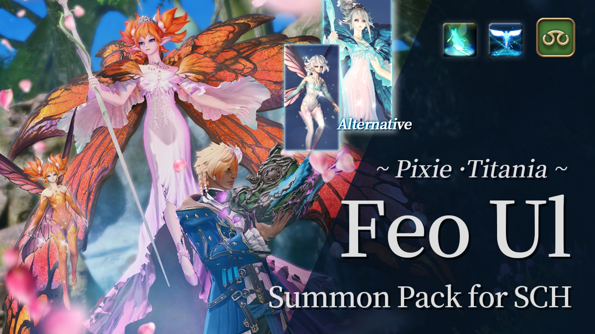 [Feo Ul (Pixie·Titania)] Summon pack for SCH | XIV Mod Archive