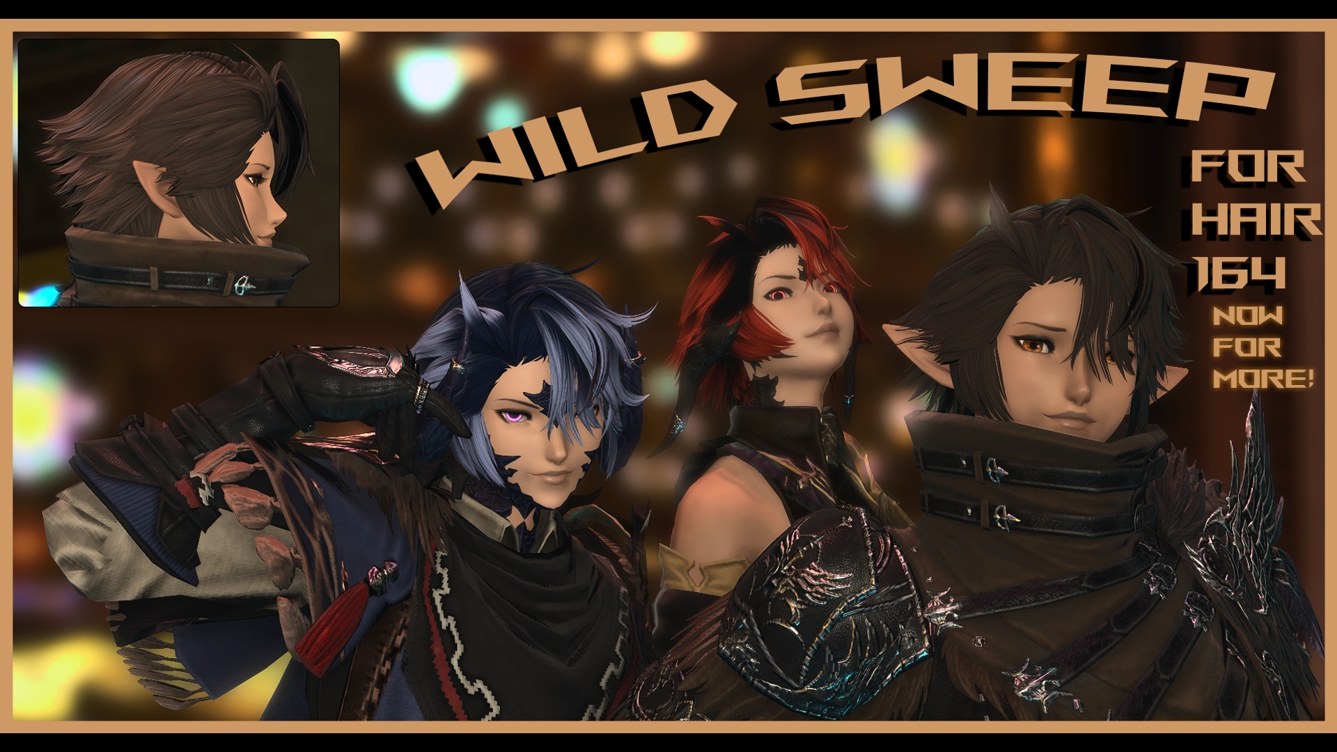 Wild Sweep [Hair 164] | XIV Mod Archive