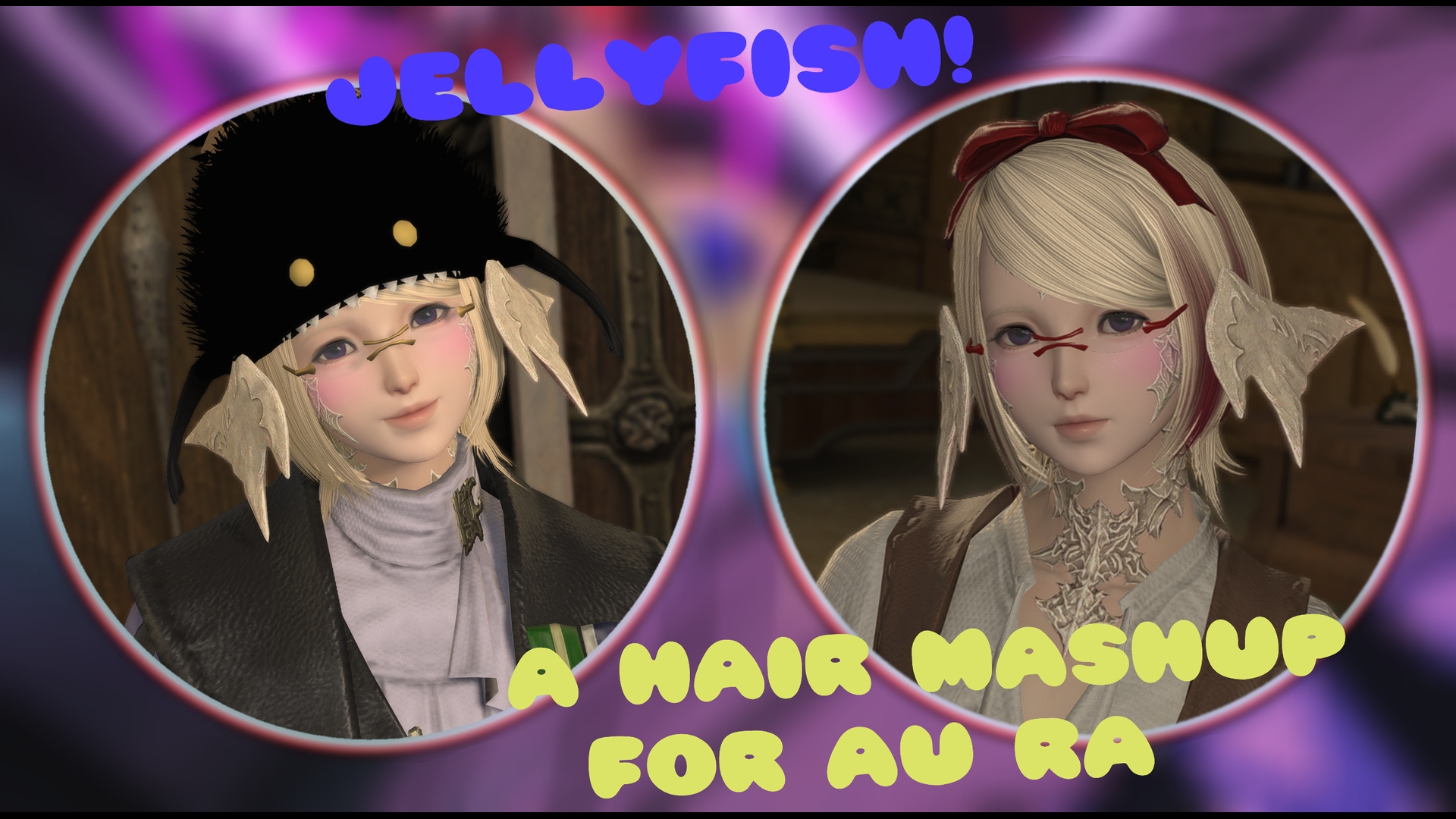 JellyFish ! A Hair Mashup for F Au Ra ! | XIV Mod Archive