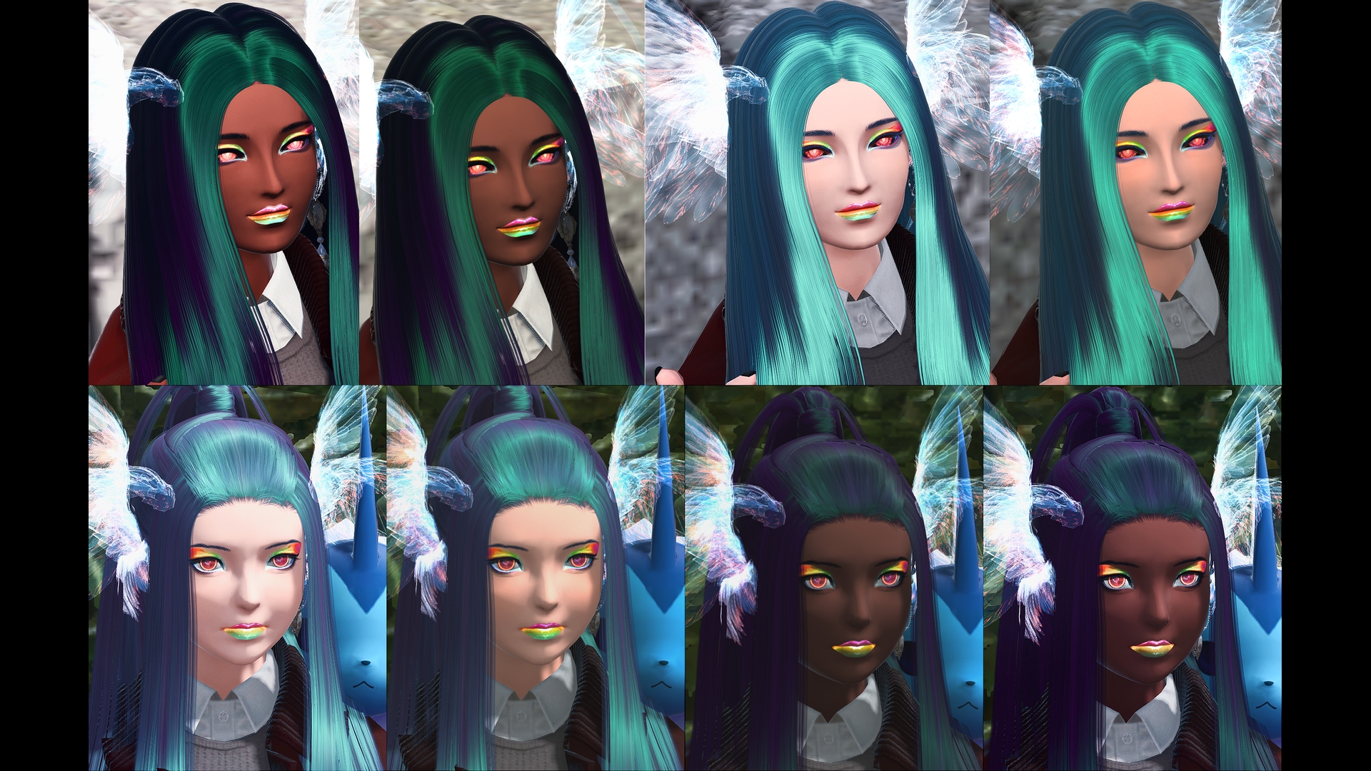 [Fem Au Ra] Spectrum Splash (Makeup) | XIV Mod Archive