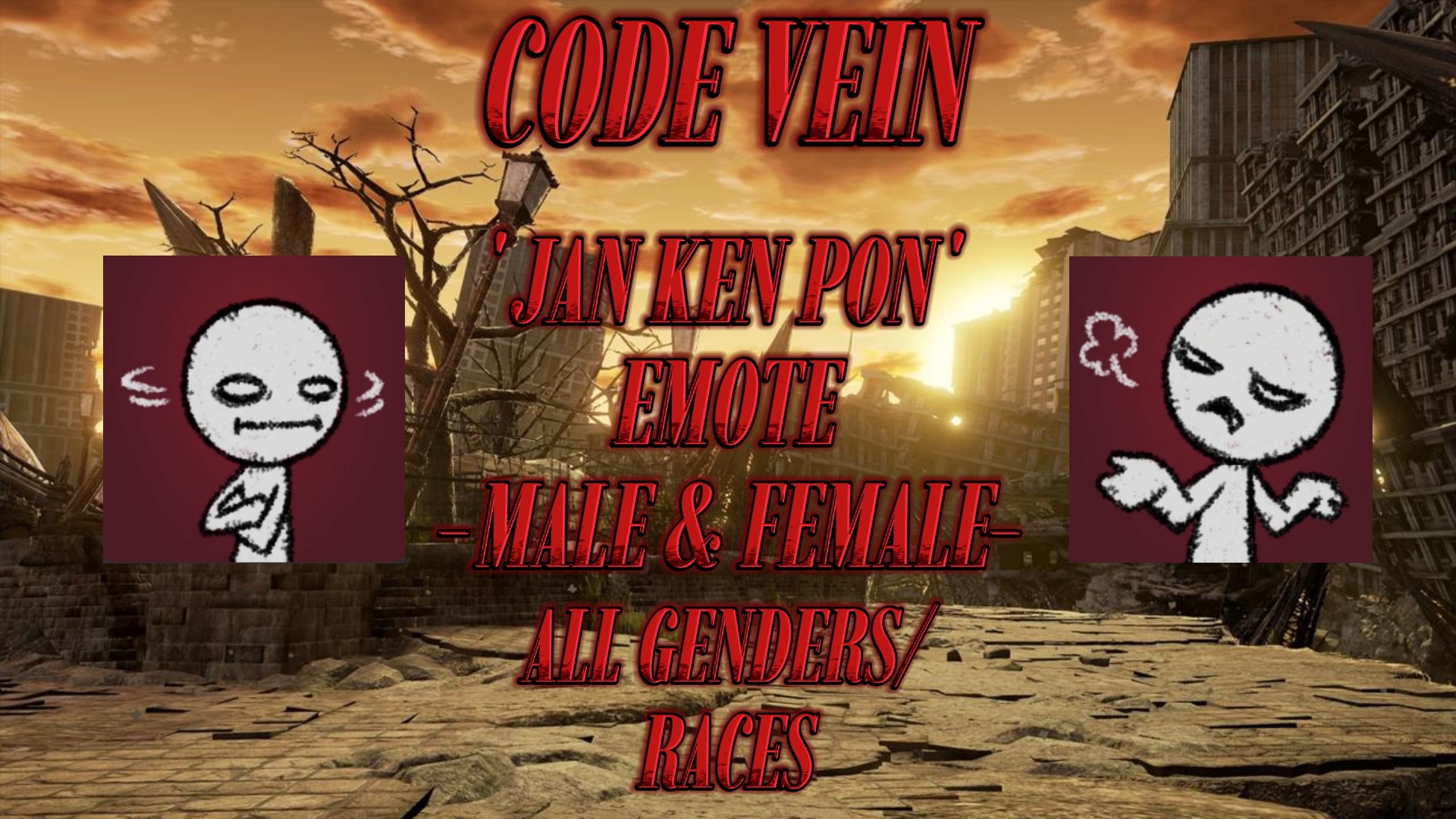 Code Vein 'Jan Ken Pon' Emote (Male and Female) | XIV Mod Archive
