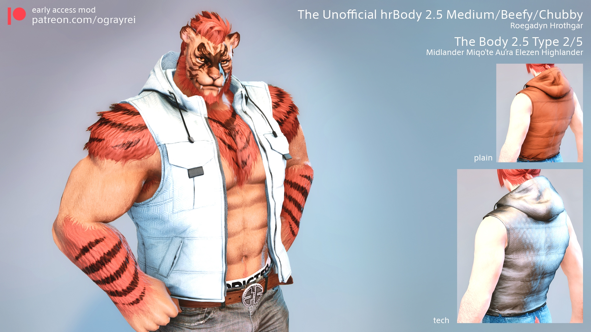 Modern Hooded Vest | XIV Mod Archive