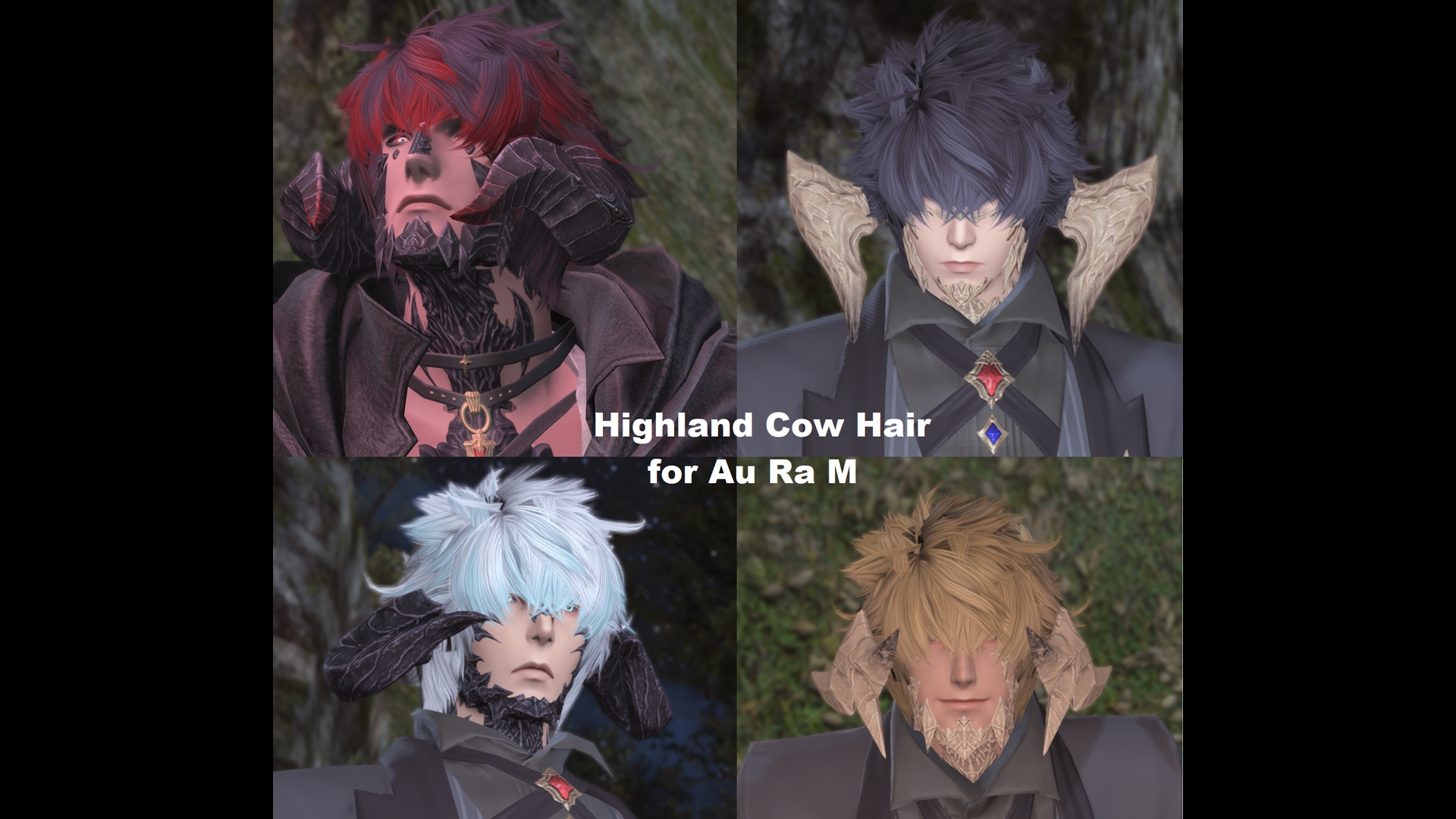 [Hair] - Highland Cow for Aura M | XIV Mod Archive