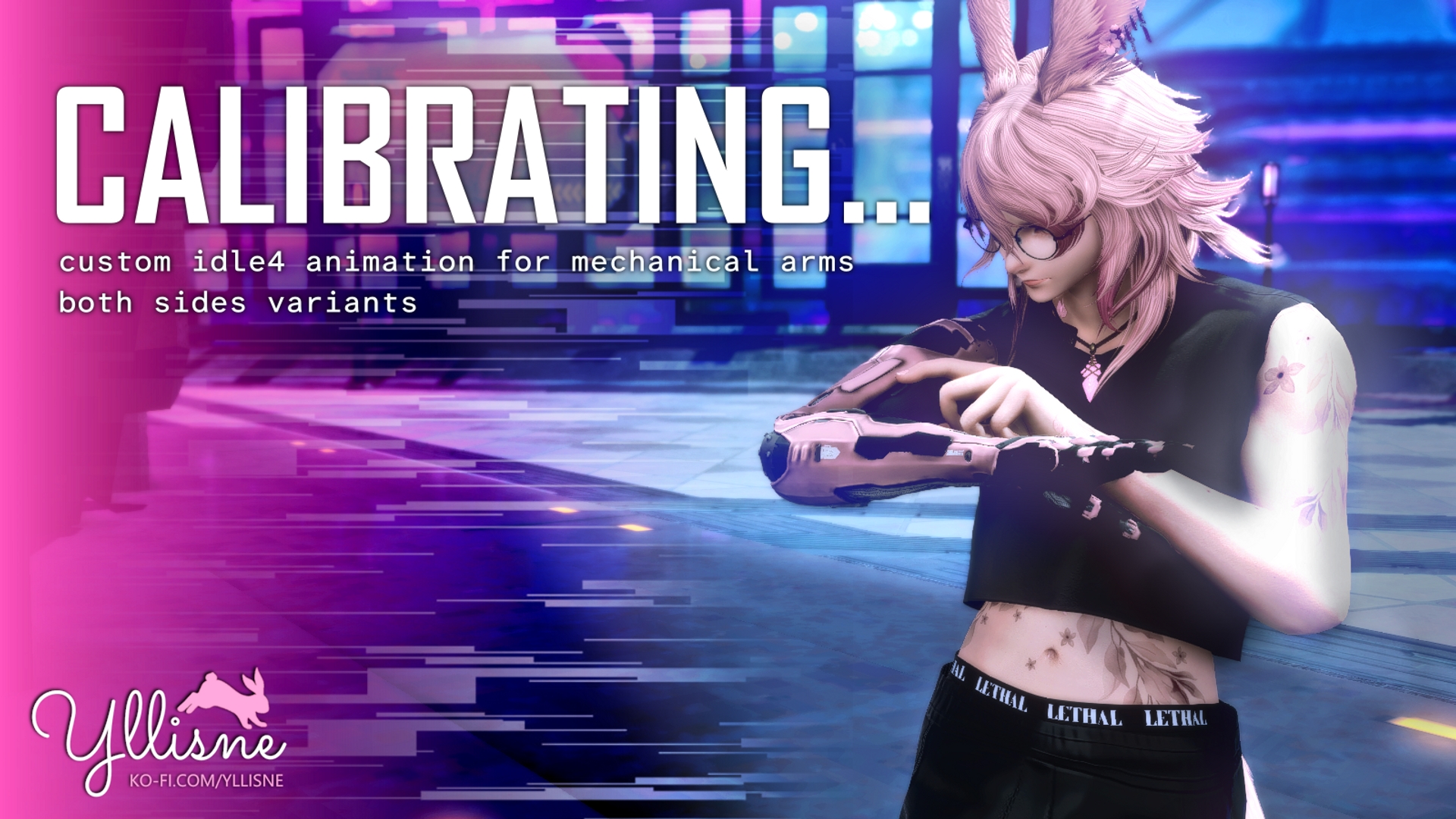 Calibrating... - custom animation for mechanical arms | XIV Mod Archive