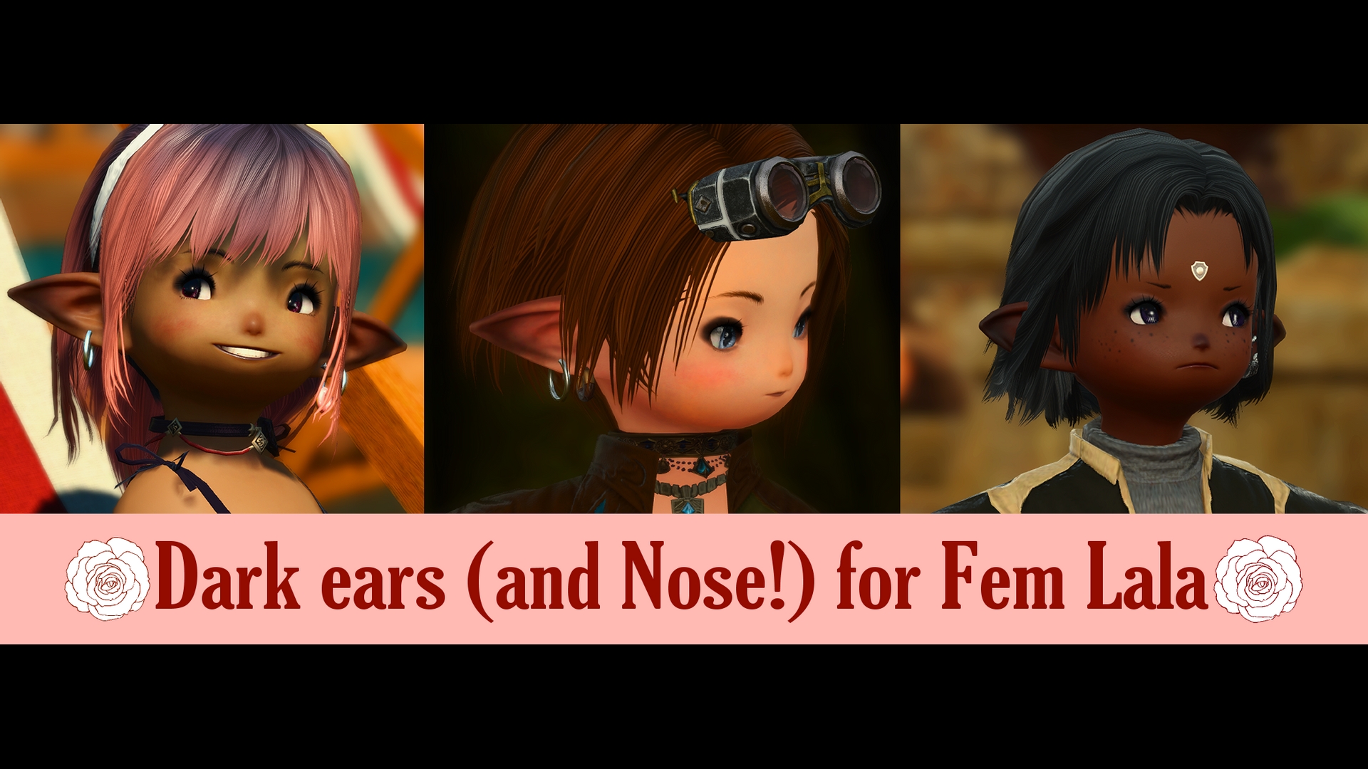 Dark Ears for Fem Lalas (Vanilla) | XIV Mod Archive