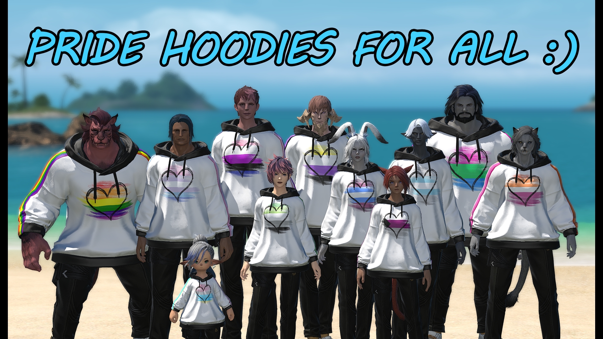 Oversized Pride Hoodie For All | XIV Mod Archive