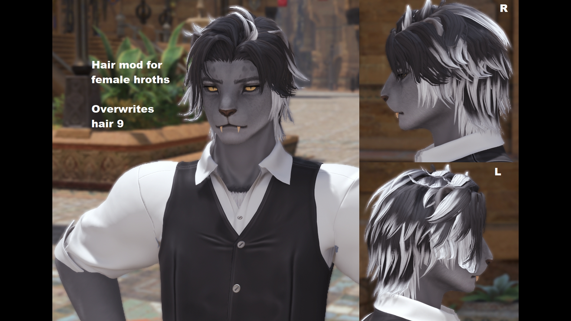 [Hair] - CREST WHXRE for Femhroths | XIV Mod Archive