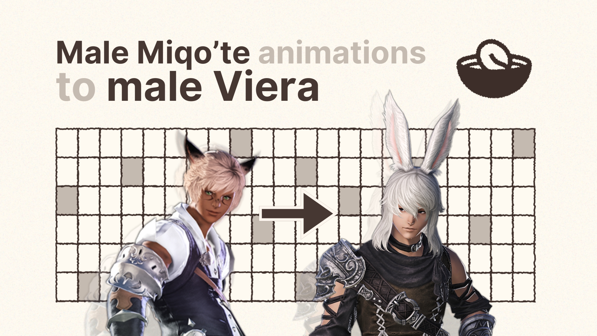 Male Miqo'te Animations to male Viera | XIV Mod Archive