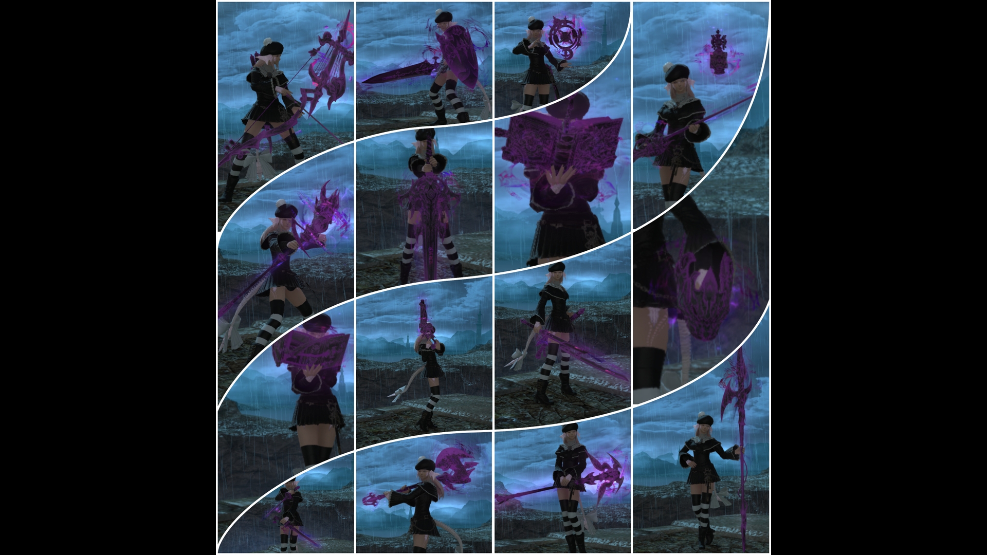 UWU Weapons Pack Dark Purple (2 VFX Options) | XIV Mod Archive