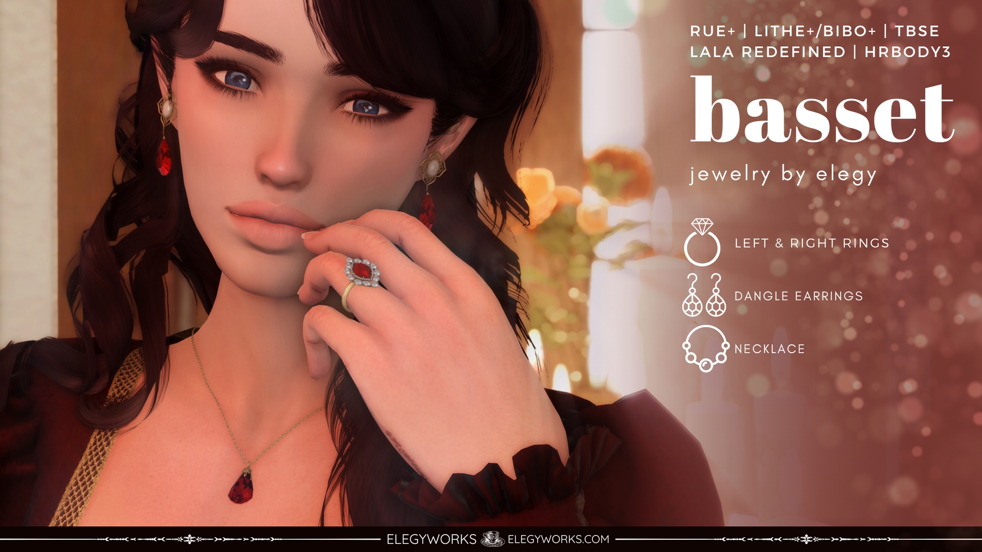 Basset Jewelry | Ring, Necklace, Earrings | XIV Mod Archive