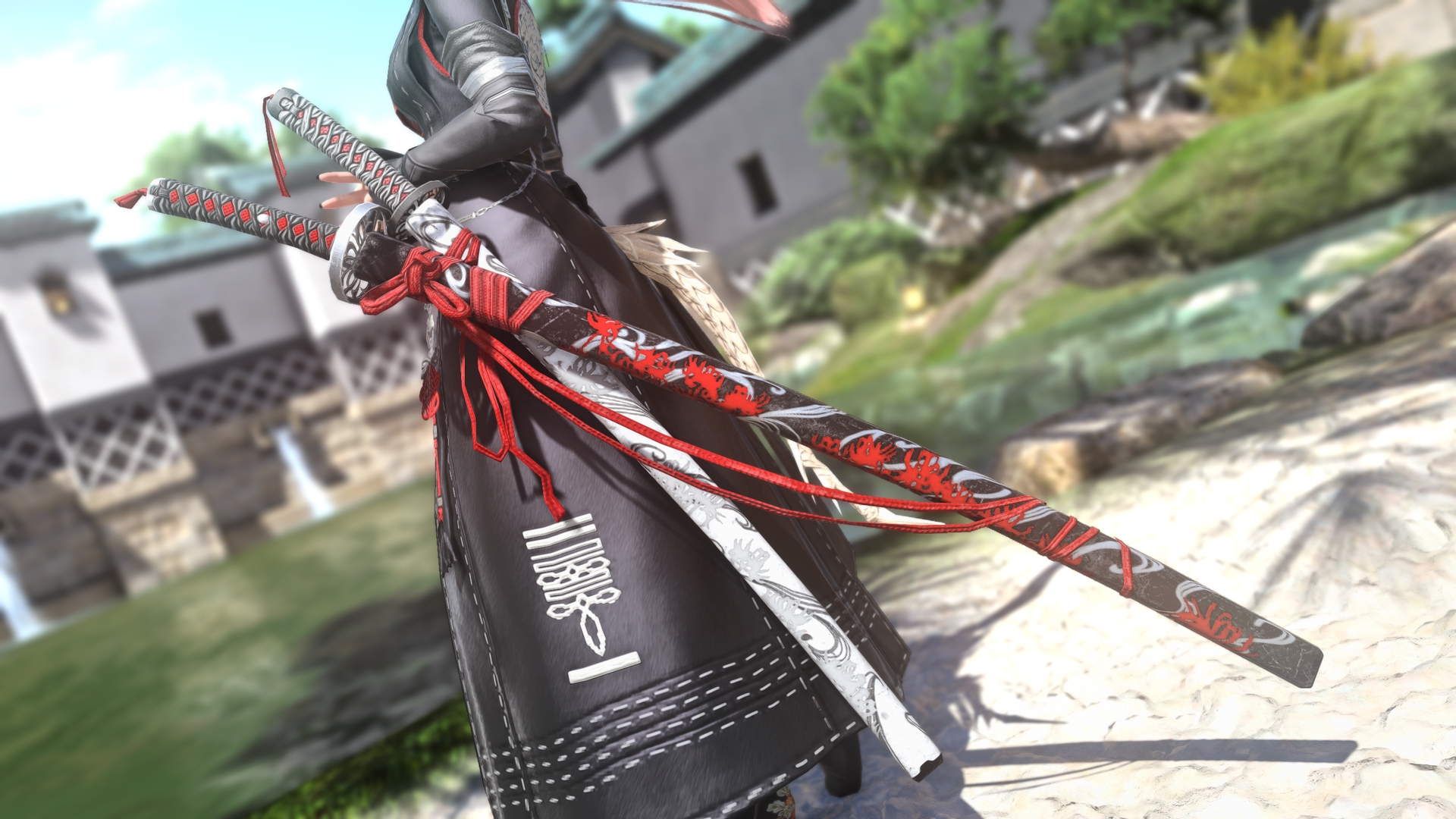 Higan Shigan Recolor [Black/White & Red] | XIV Mod Archive