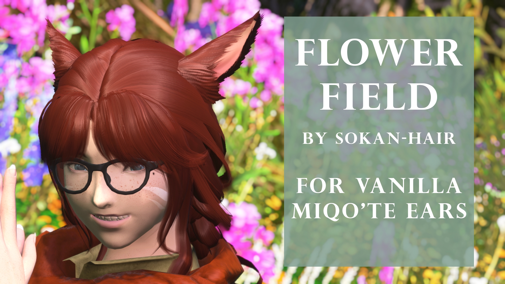 Flower Field Hair with Vanilla Miqo Ears | XIV Mod Archive