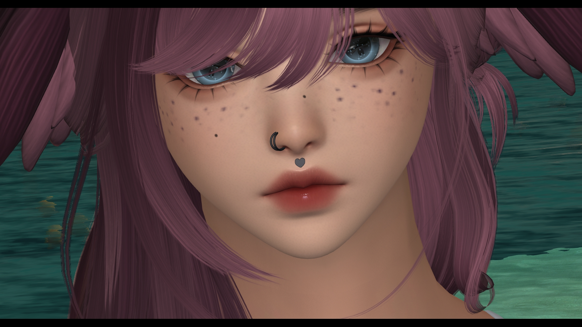 Heart Medusa Piercing Set for Female Viera | XIV Mod Archive