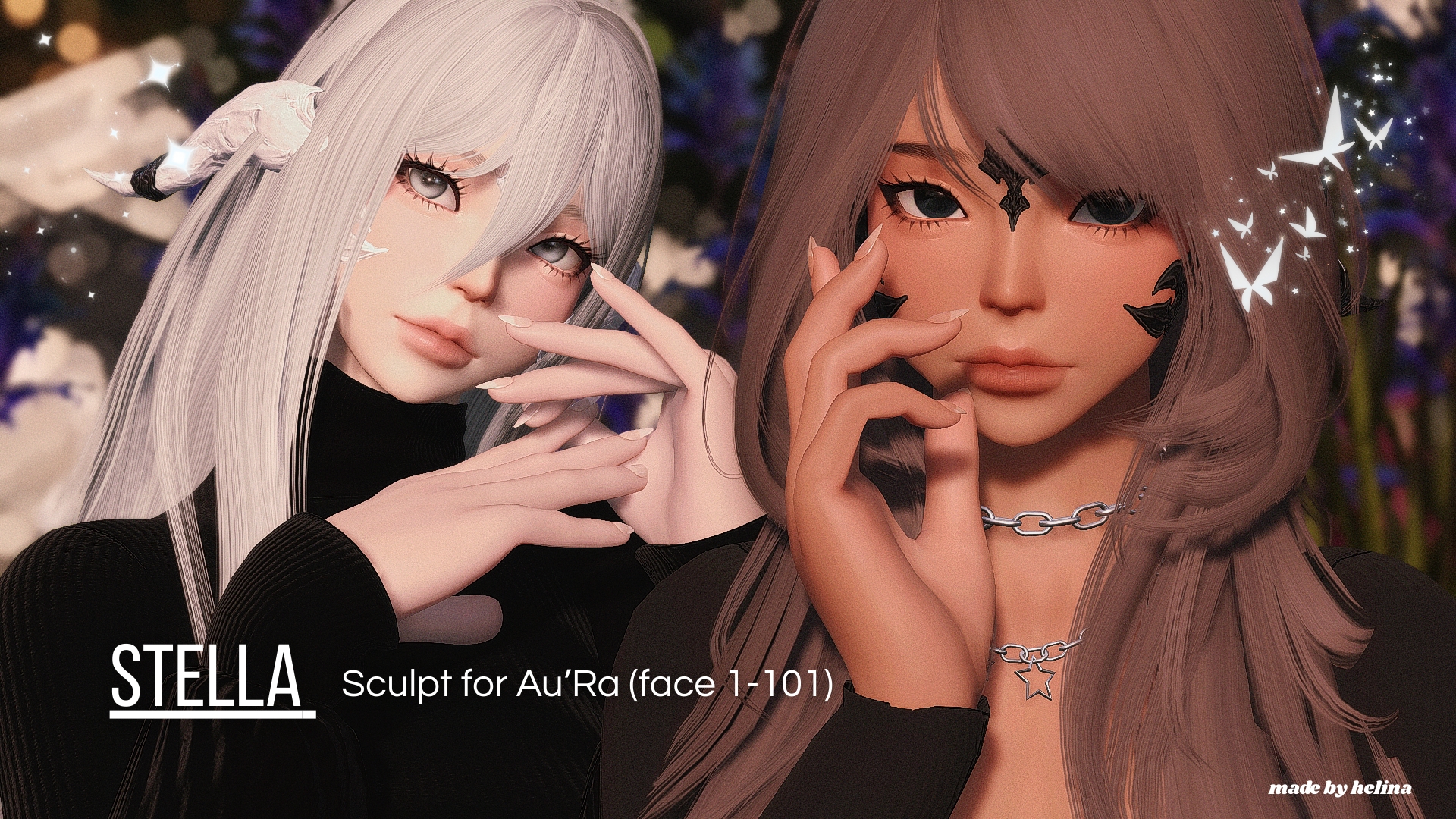 Stella - Face Sculpt for Au'Ra | XIV Mod Archive