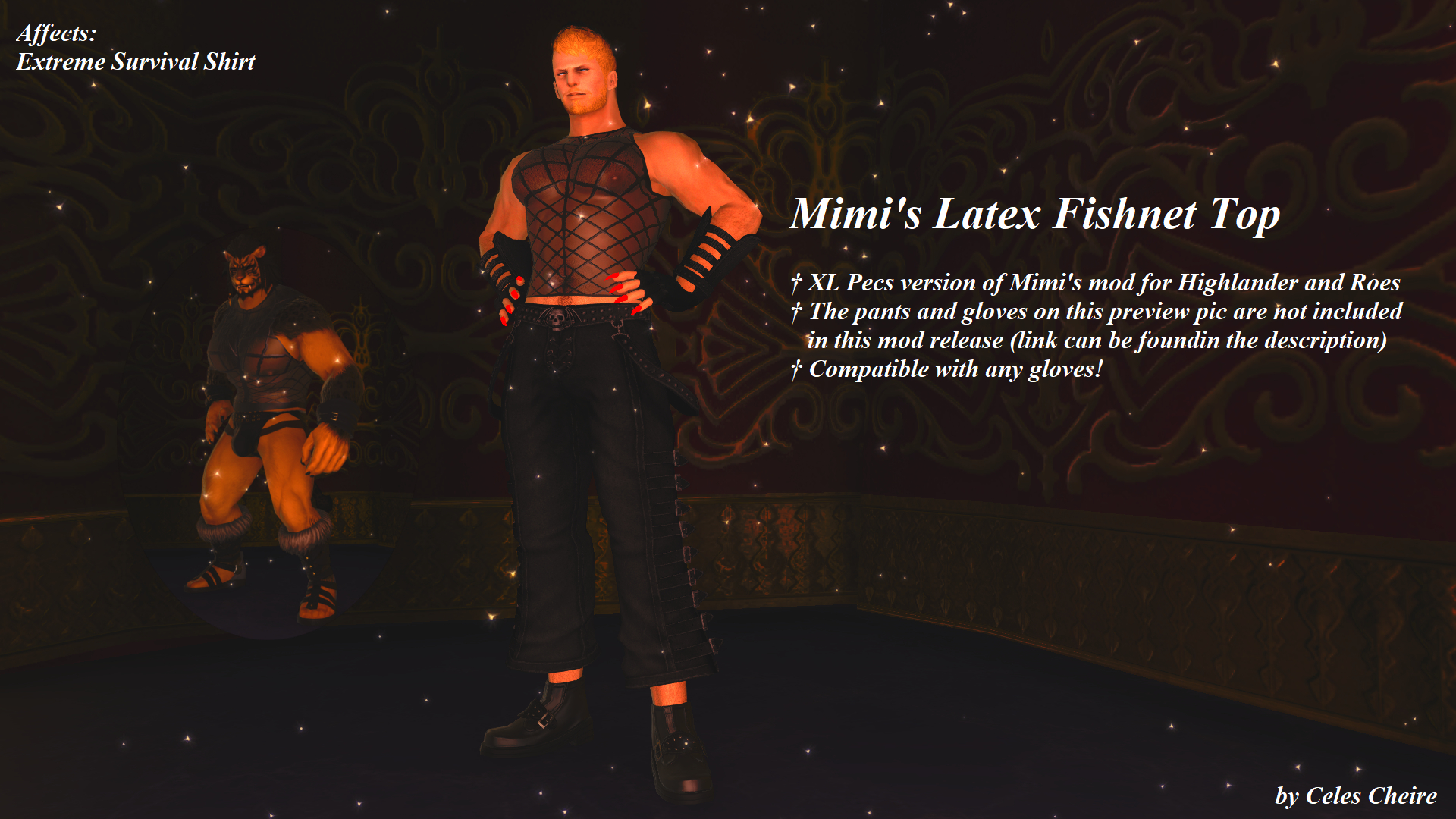 Mimi's Latex Fishnet Top - XL Pec Variant for Highlander and Hrothgar ...