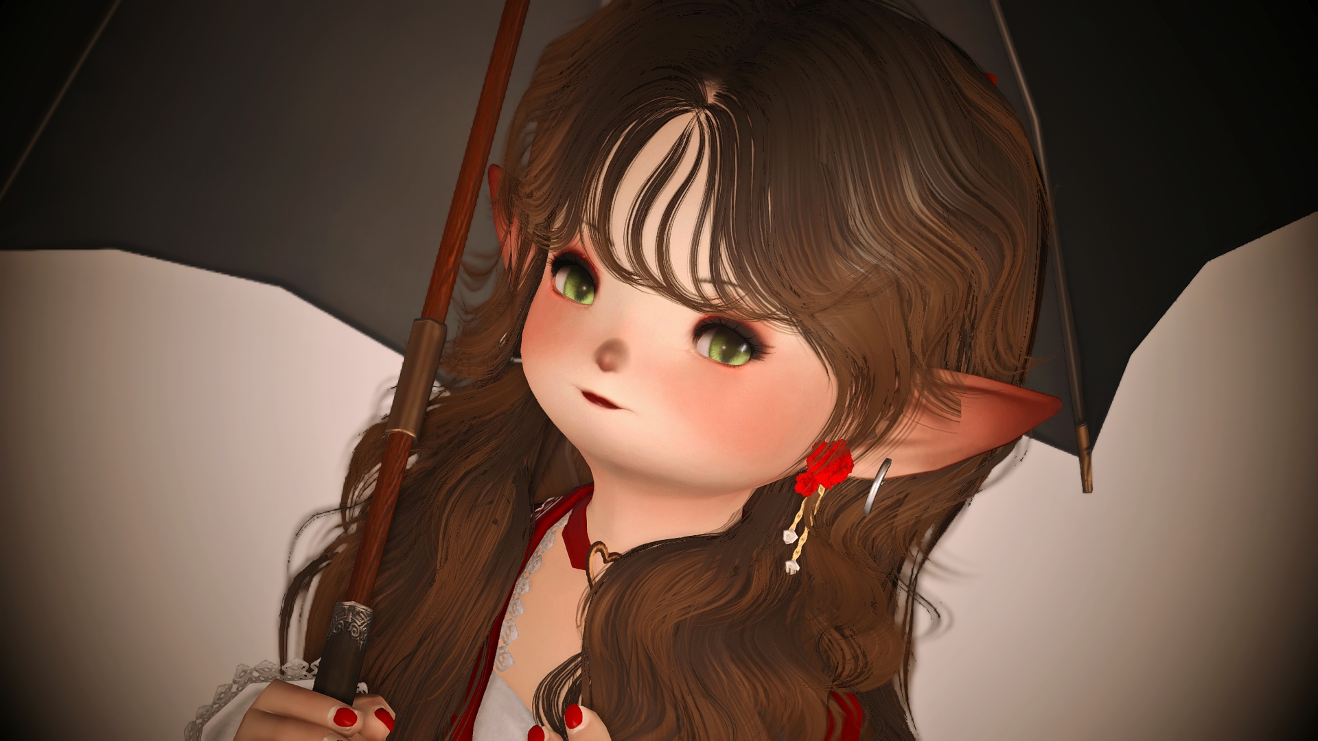 Cherry girl makeup for Lalafell | XIV Mod Archive