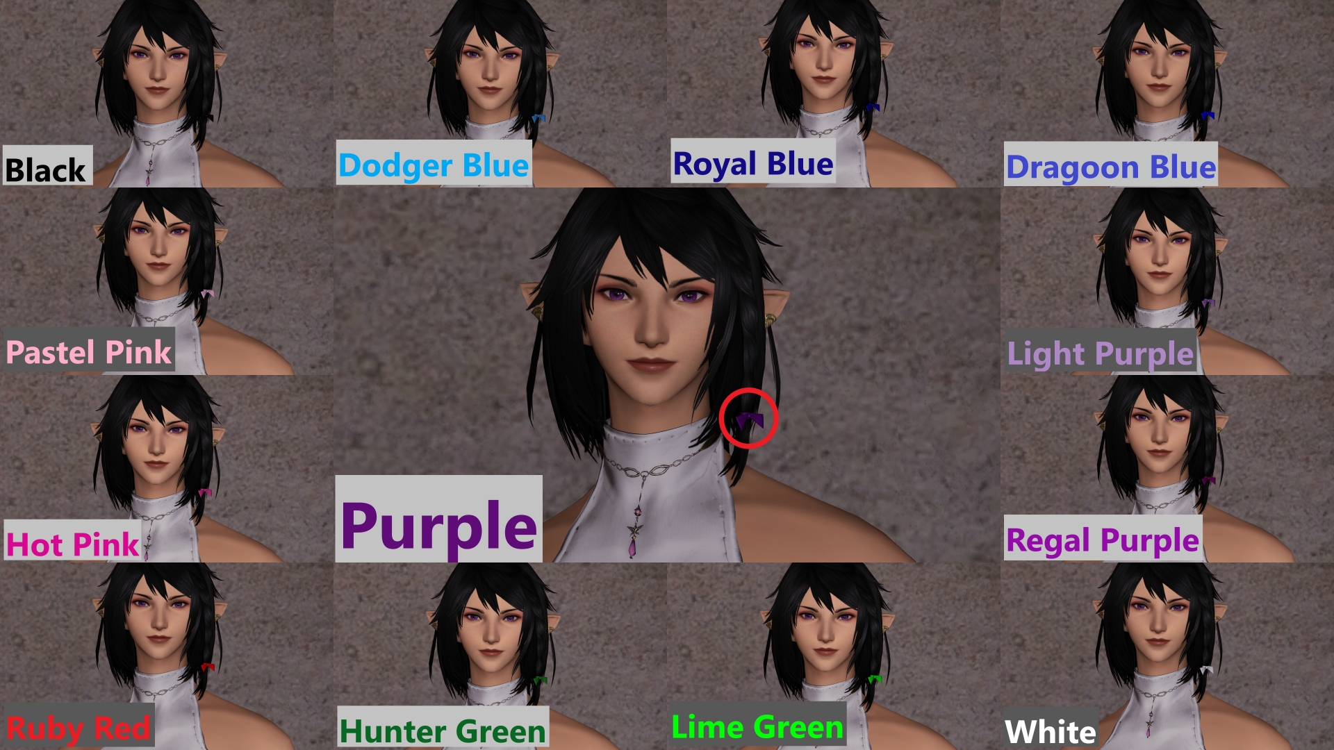 Bow colors for hair 168 (early to rise) DT update | XIV Mod Archive