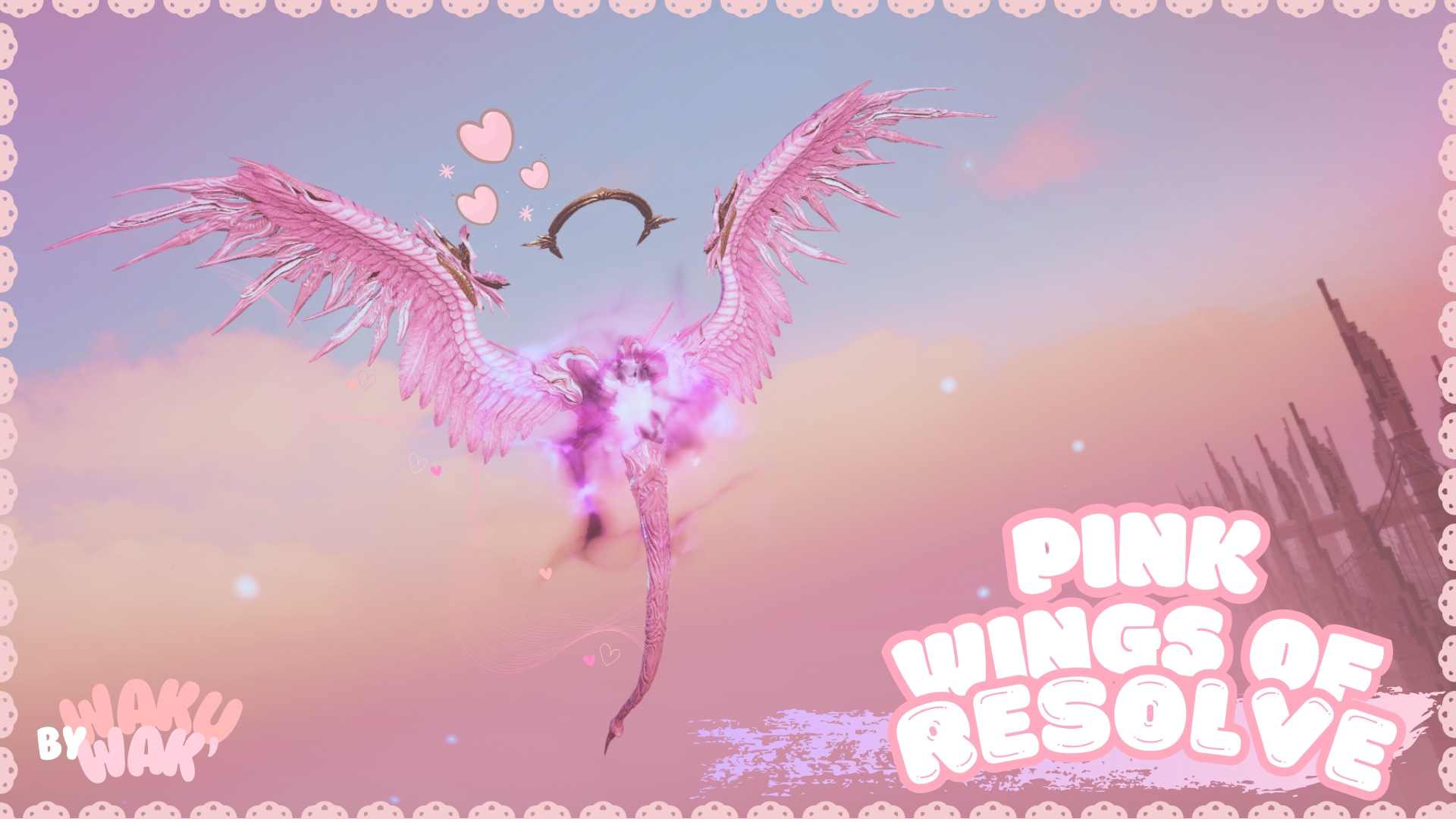 Pink Wings of resolve ♡ | XIV Mod Archive