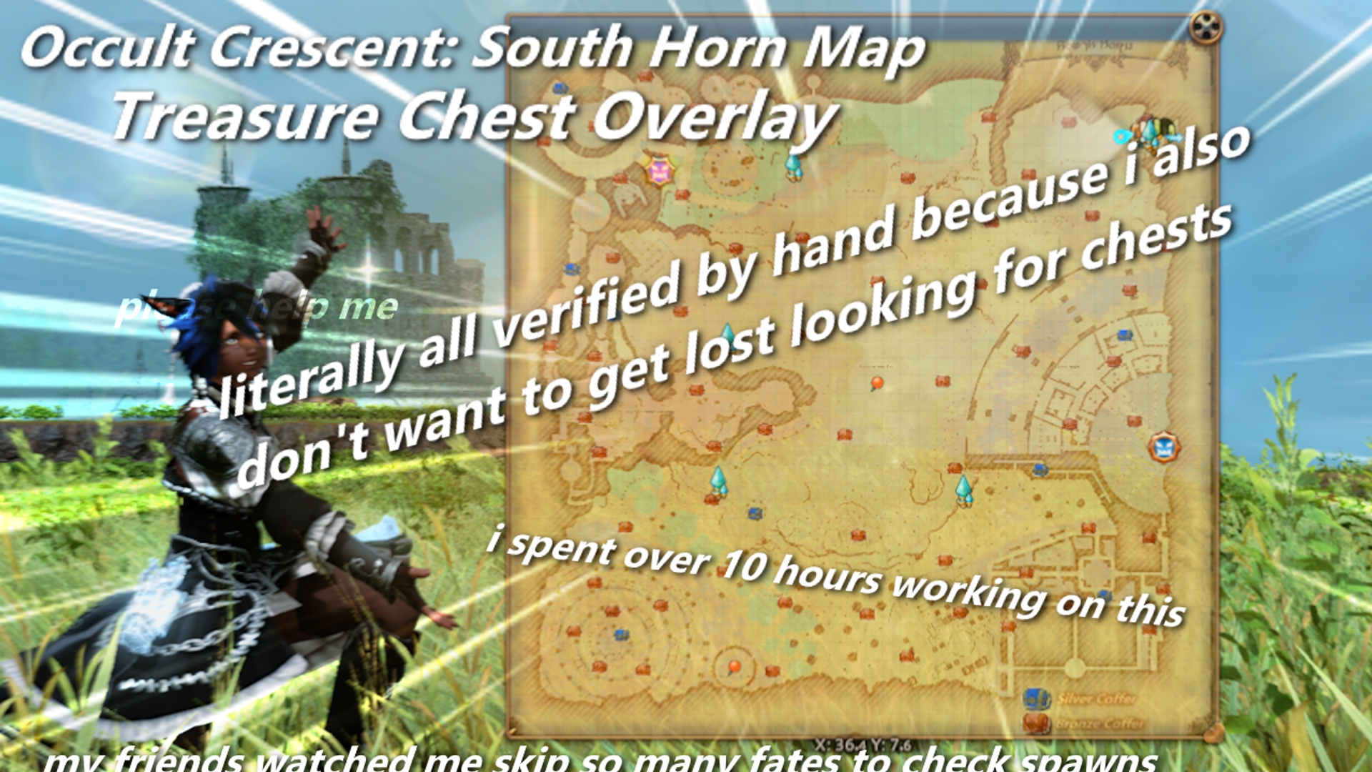 OC: South Horn Map - Treasure Chest Overlay | XIV Mod Archive