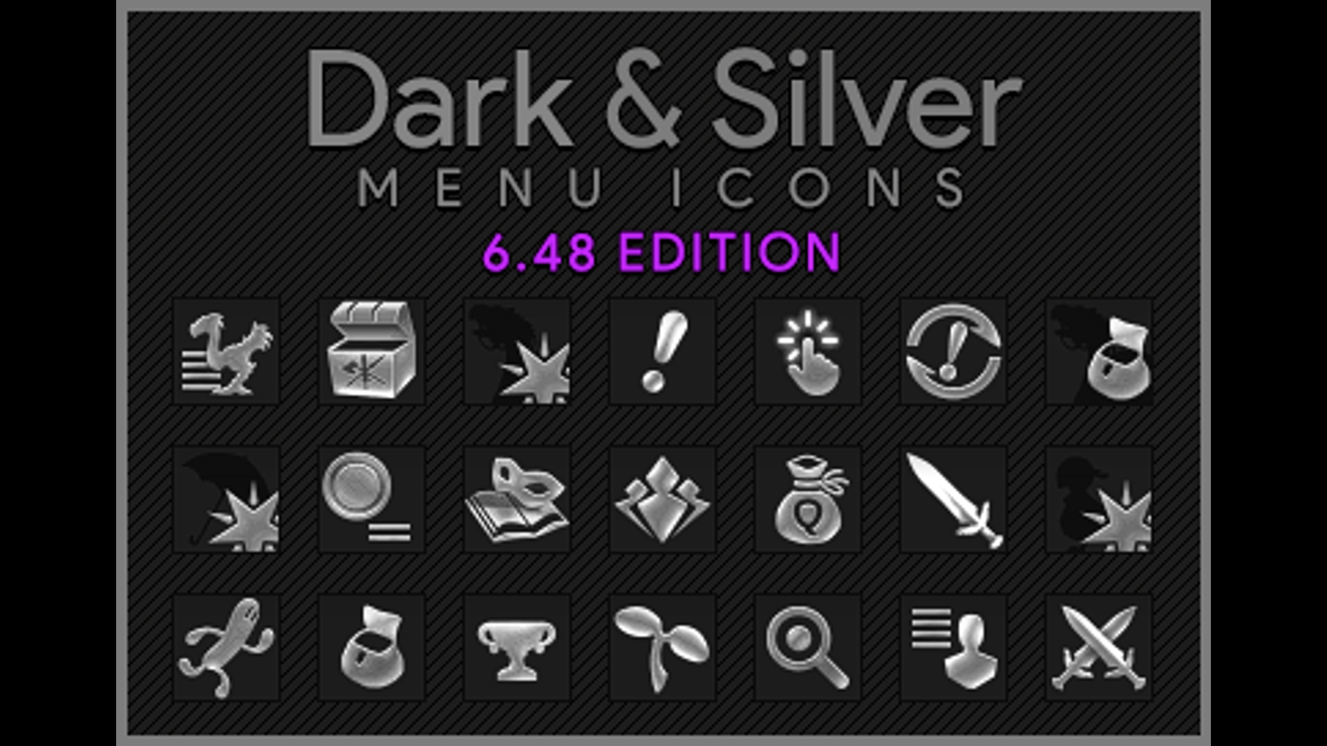 Dark & Silver Menu Icons | XIV Mod Archive