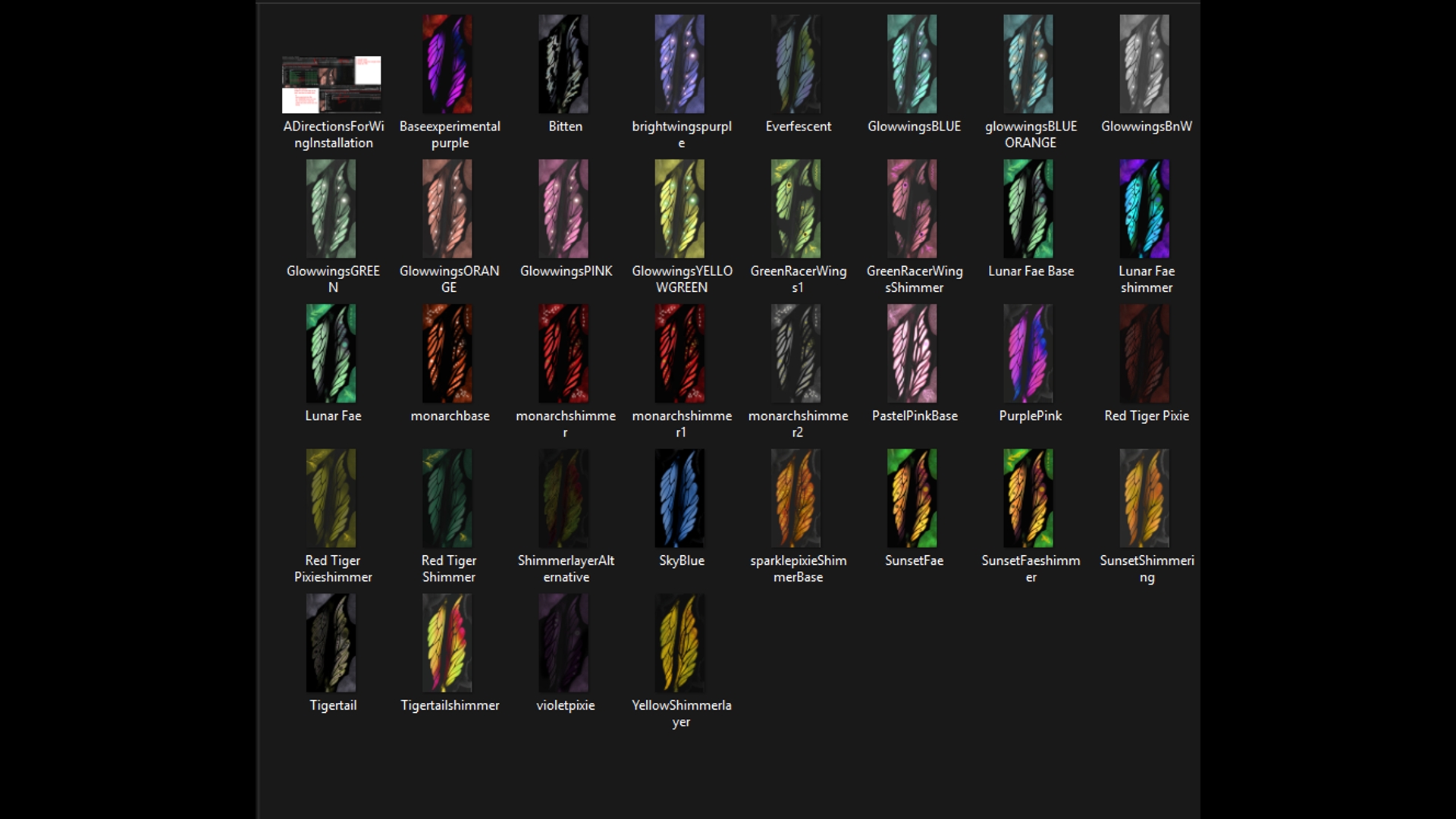 Pixie Wings Loose Files [Loti] | XIV Mod Archive
