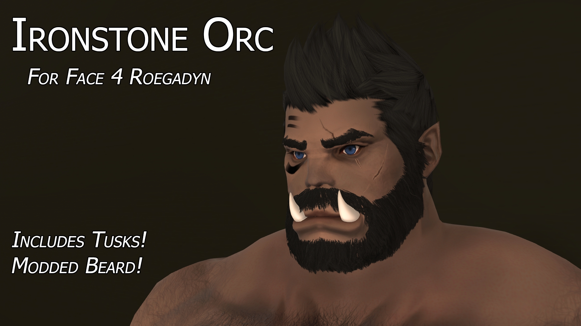 Ironstone Orc for Face 4 Male Roegadyn | XIV Mod Archive