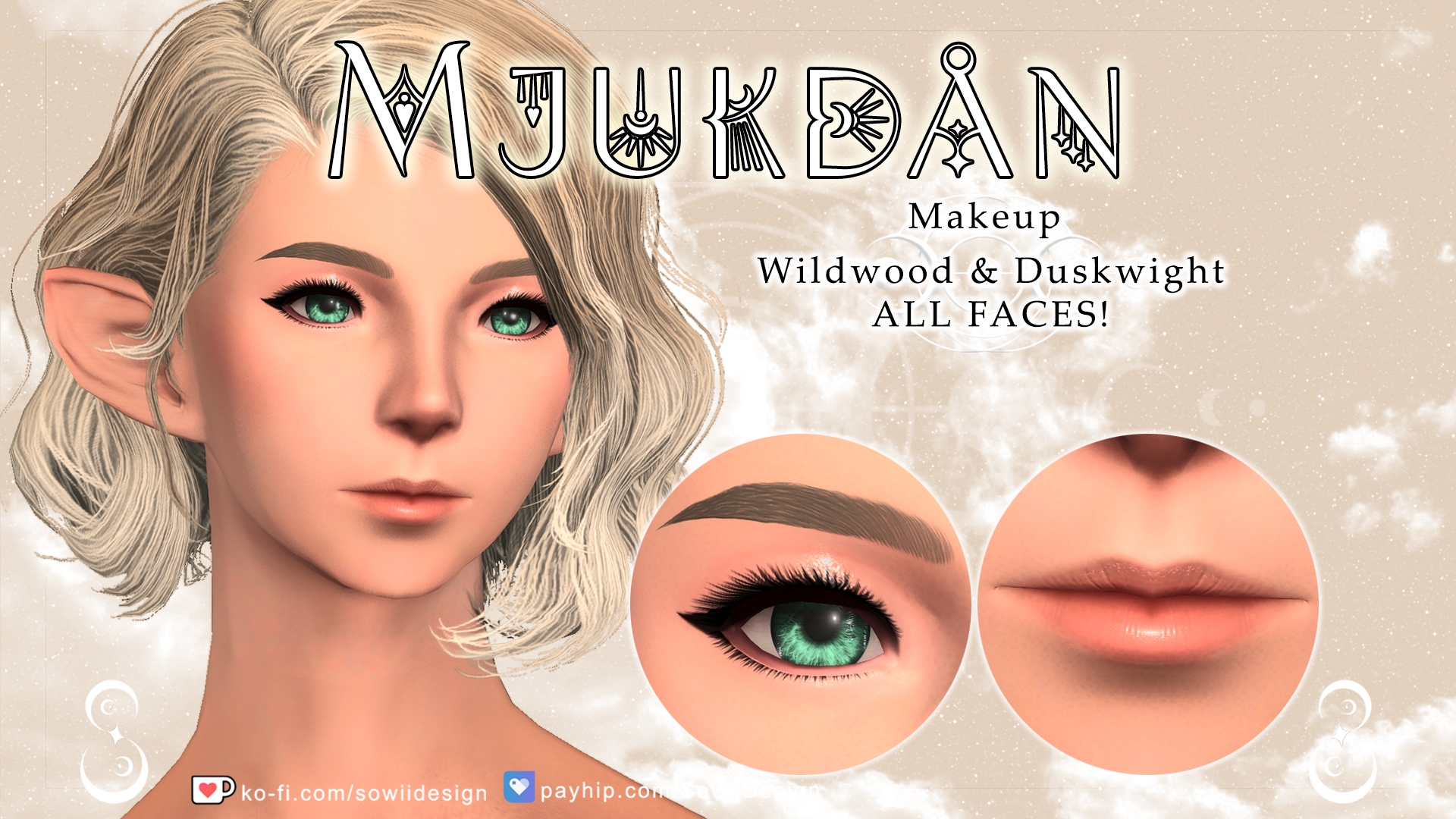 Mjukdån - Makeup for Female Elezen | XIV Mod Archive