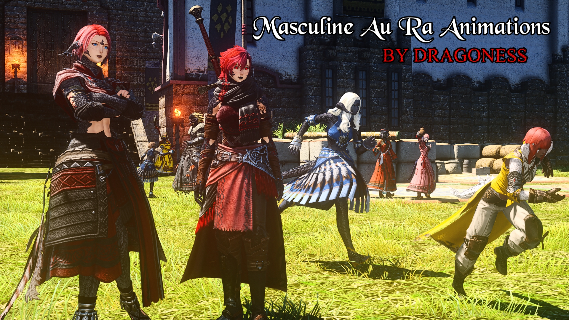 [Dragoness] Masculine Au Ra Animations | XIV Mod Archive