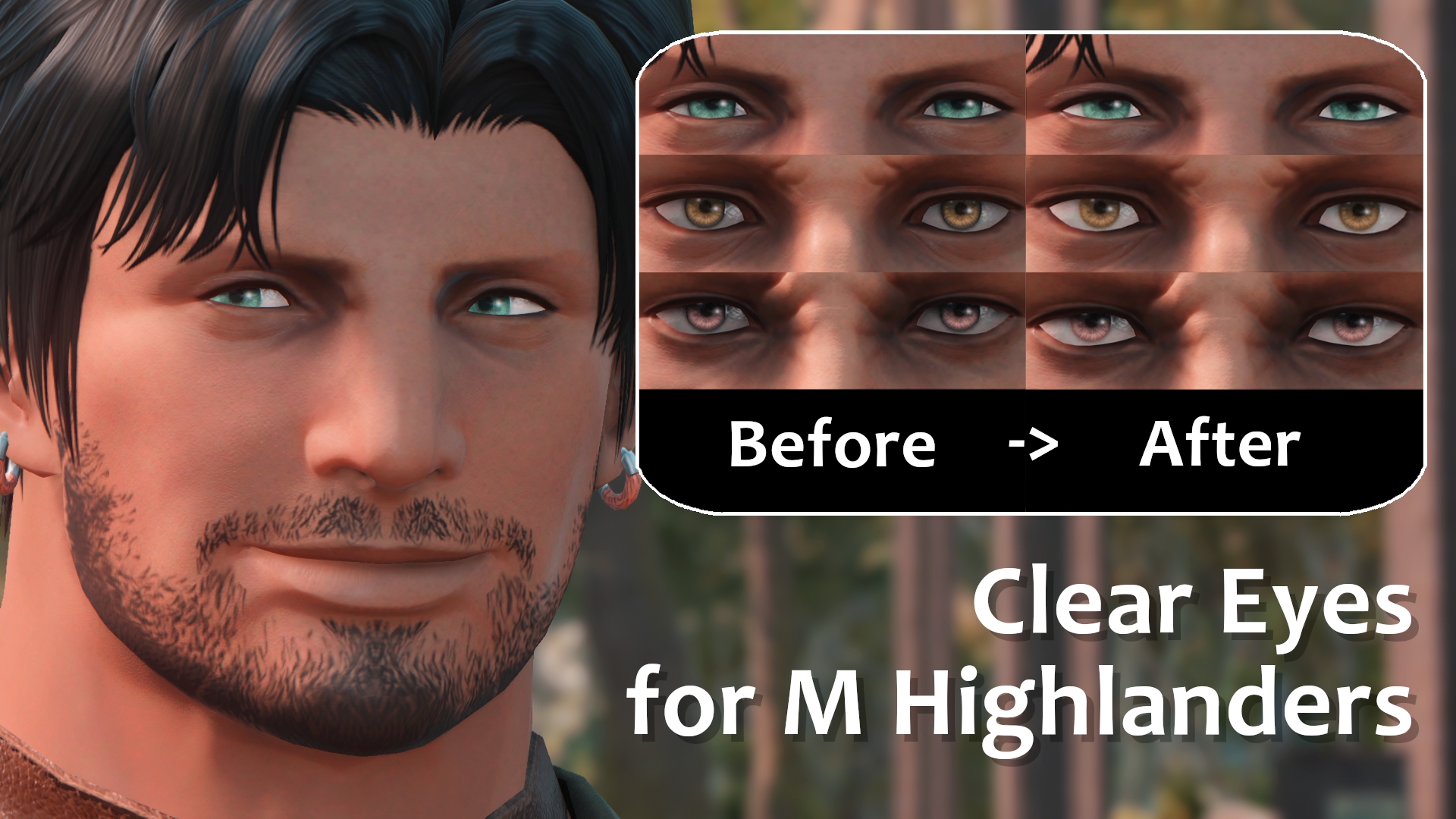 Clear Eyes for M Highlanders | XIV Mod Archive