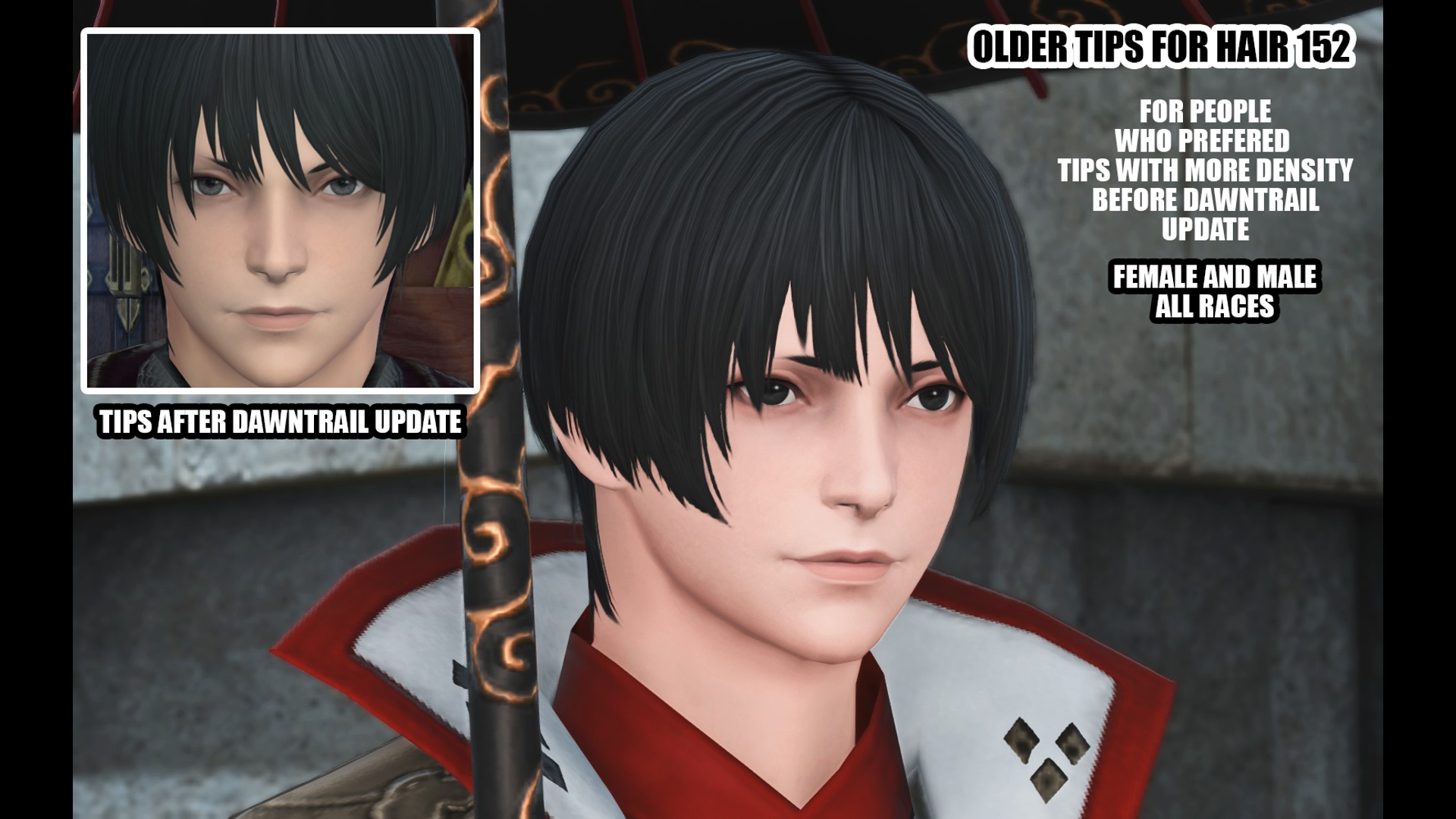 Older hair tips texture for hair 152 | XIV Mod Archive