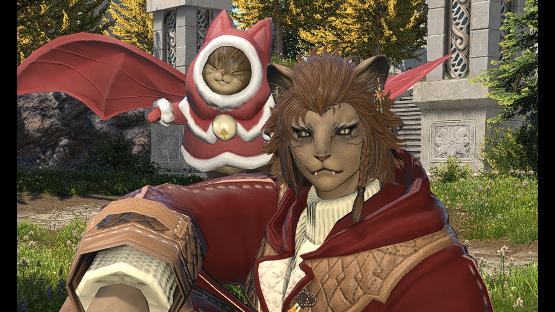 Red Weatherproof Gaelicat | XIV Mod Archive