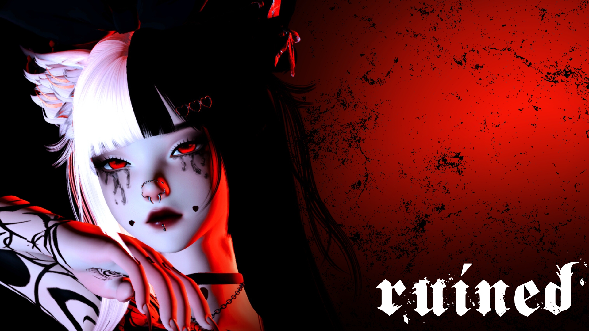 Ruined - Face Paint 1 (Female Based Characters) | XIV Mod Archive
