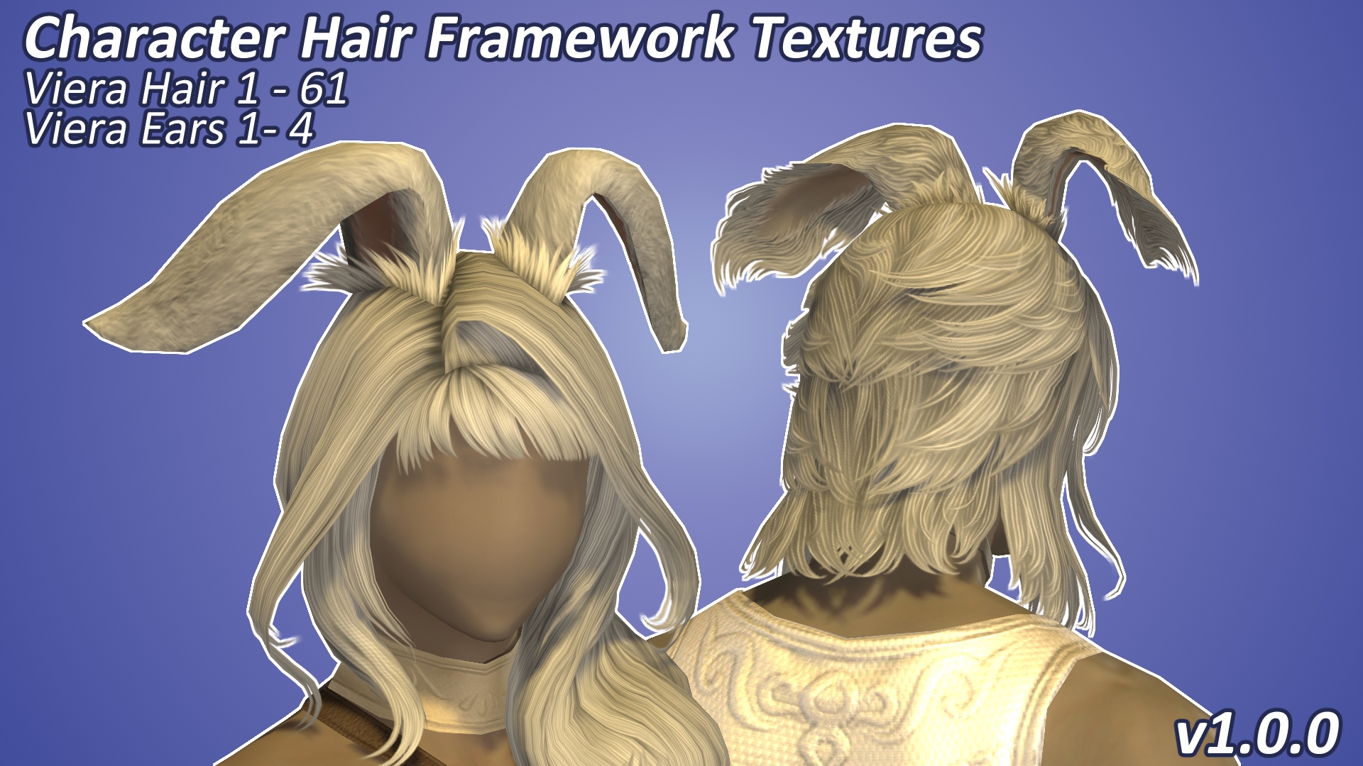 [CHF] Character Hair Framework Textures - Viera | XIV Mod Archive