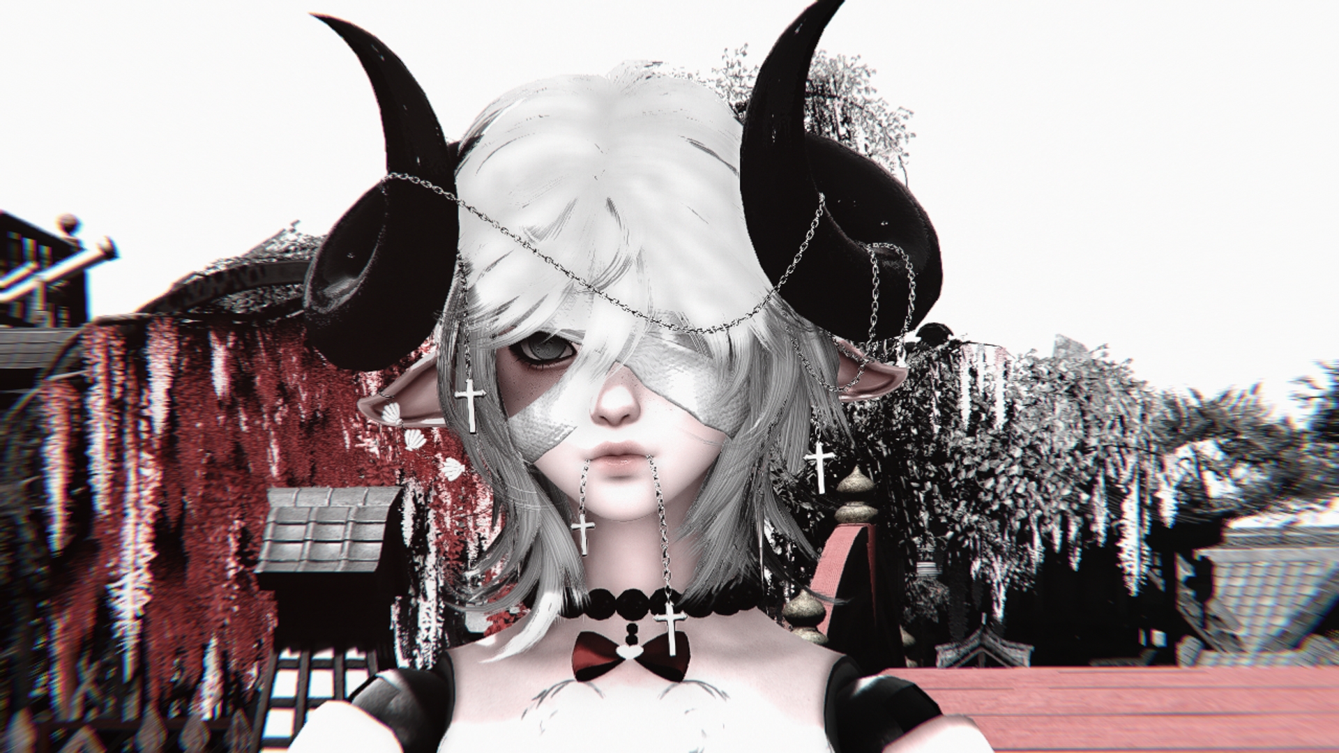 Face bandage for Miqo | XIV Mod Archive
