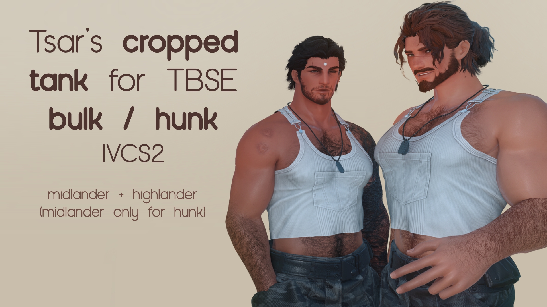 tsar's cropped tank for TBSE bulk + hunk [ivcs2] | XIV Mod Archive