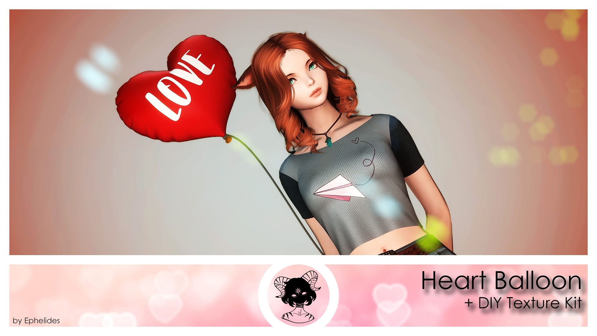 [F0X] Heart Balloon (+DIY Kit) | XIV Mod Archive