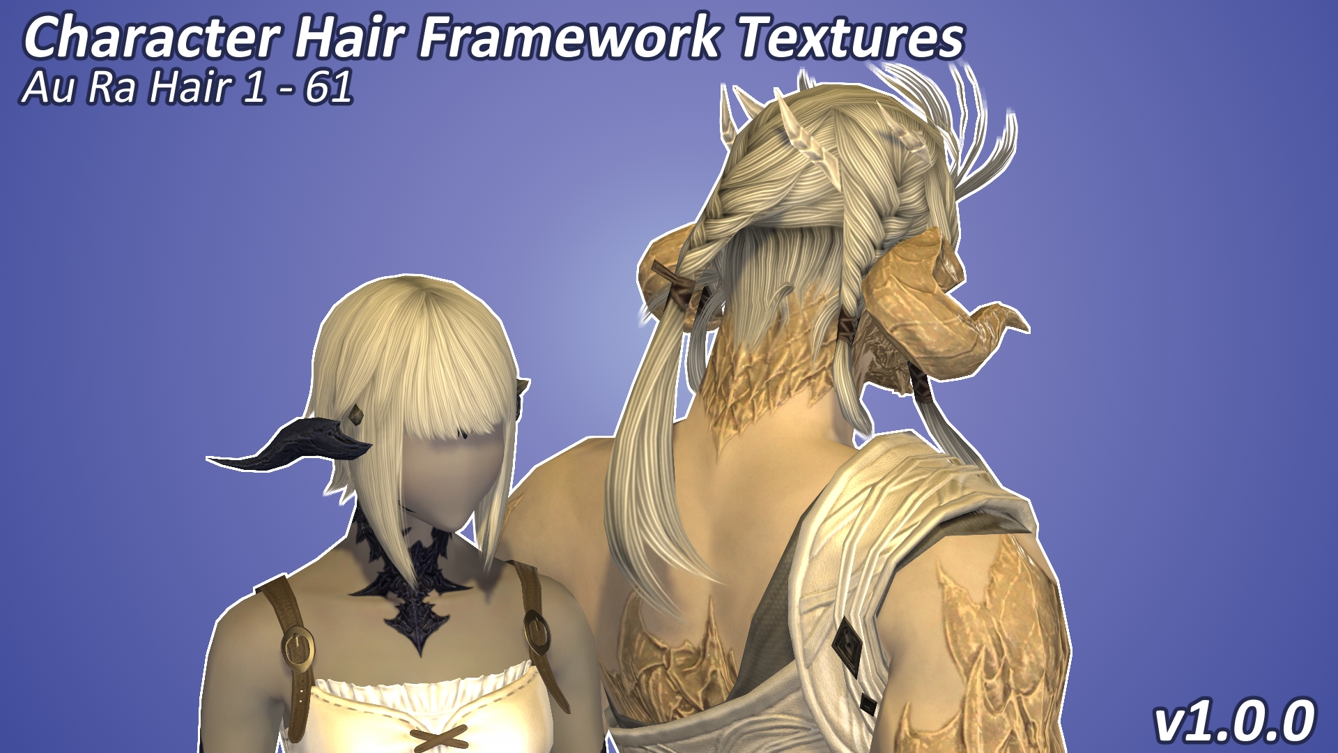 [CHF] Character Hair Framework Textures - Au Ra | XIV Mod Archive
