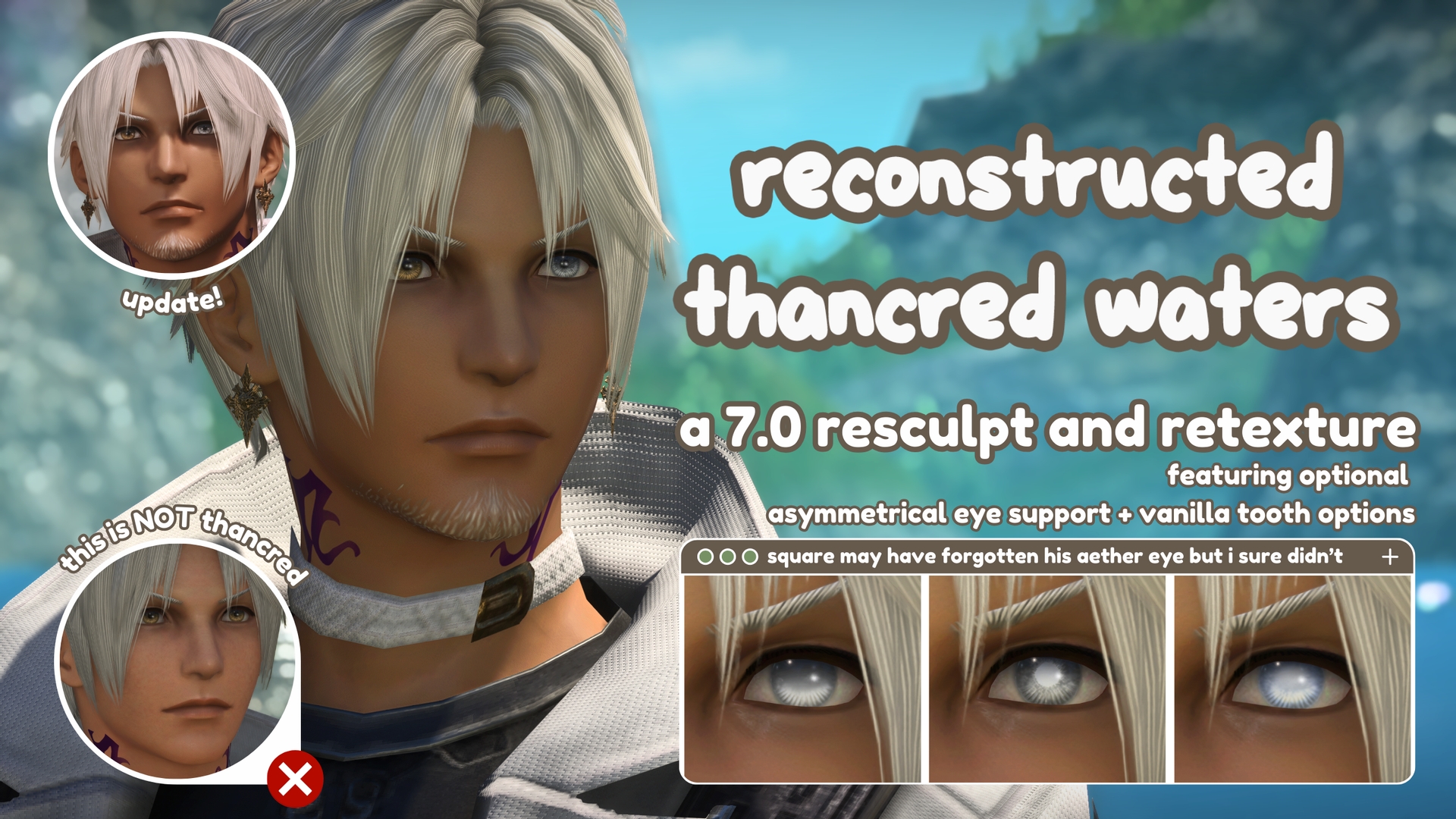 [lsp] reconstructed thancred waters | XIV Mod Archive