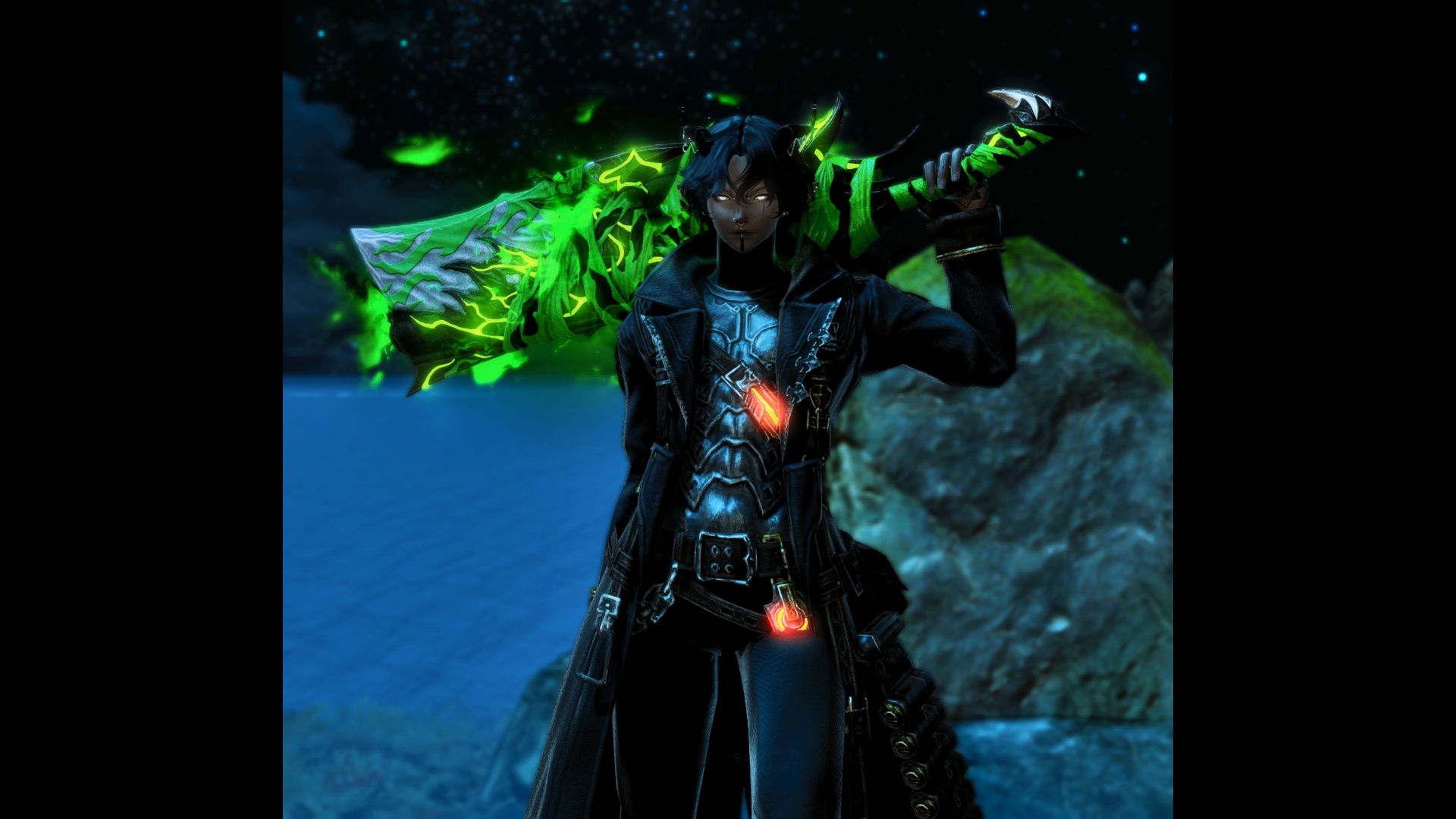 [GREEN] Legion Flamecloaked Gunblade | XIV Mod Archive