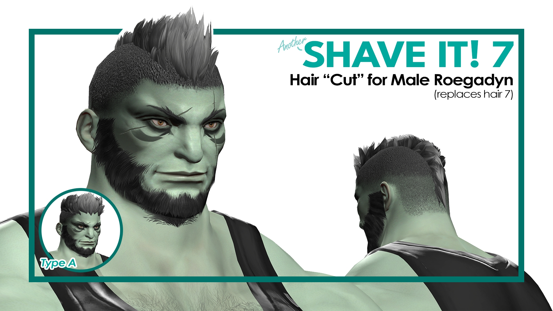 Another Shave It! 7. Hair-"Cut" for Male Roegadyn | XIV Mod Archive