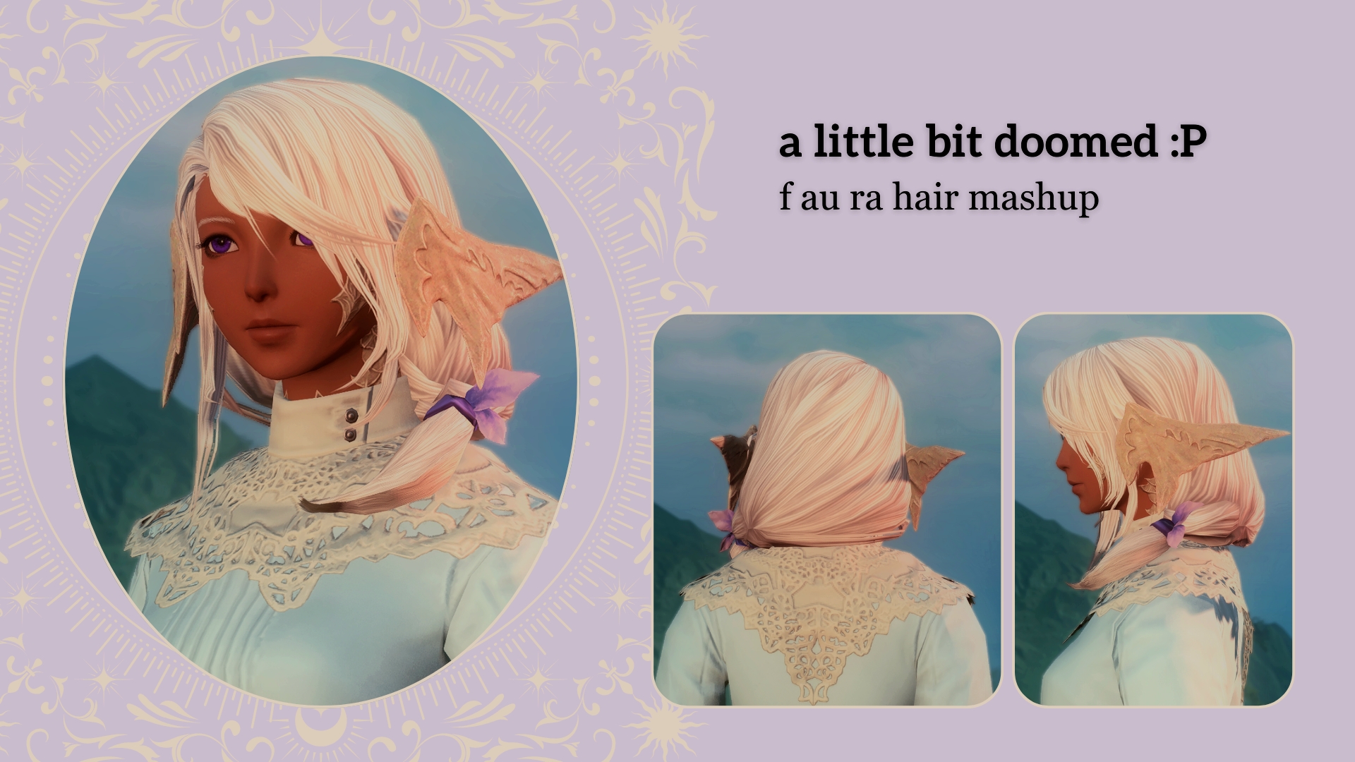 a little bit doomed :P - F Au Ra Hair Mashup | XIV Mod Archive