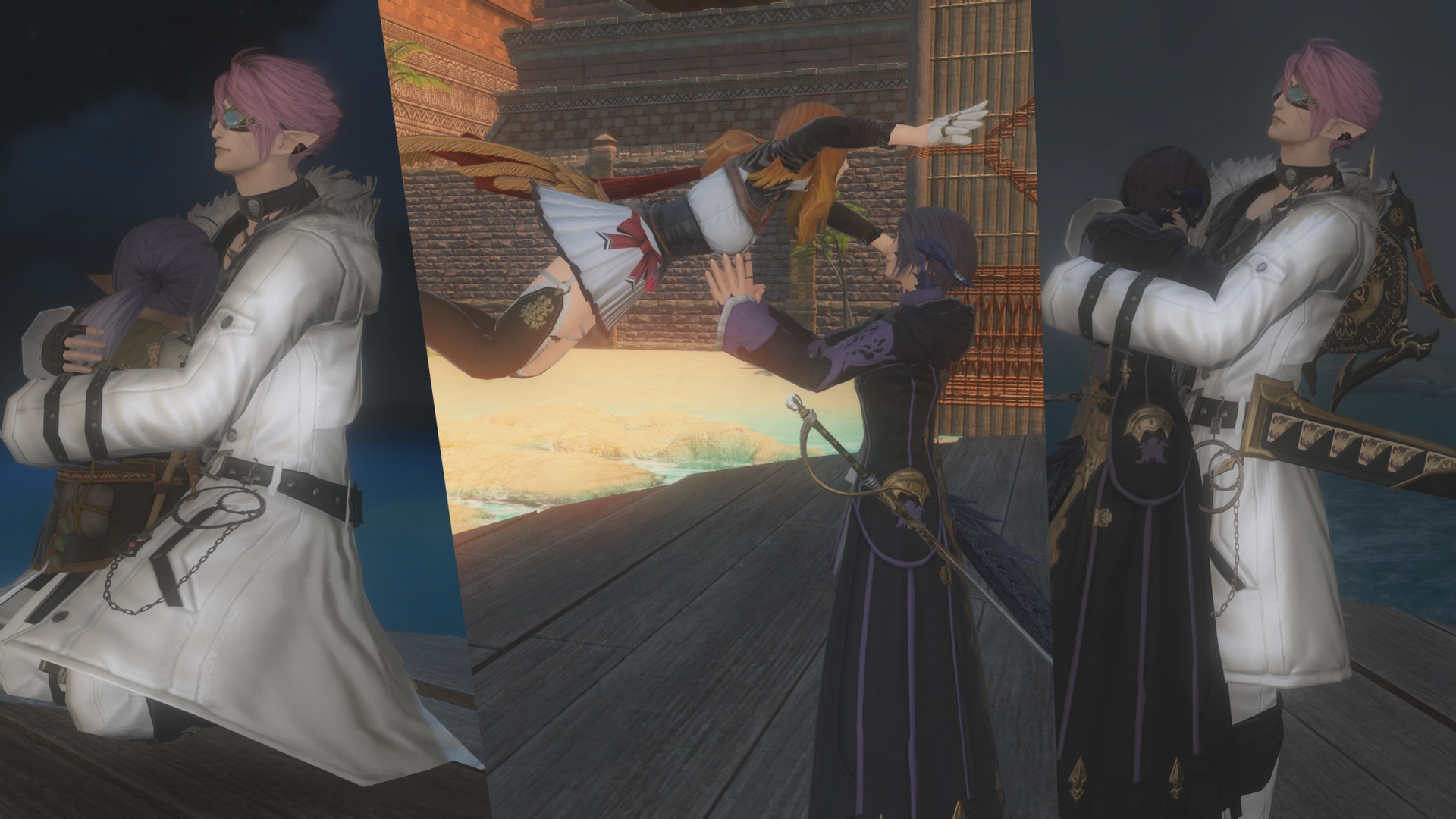 Ul'dahn hugs (Nanamo and Raubahn) | XIV Mod Archive