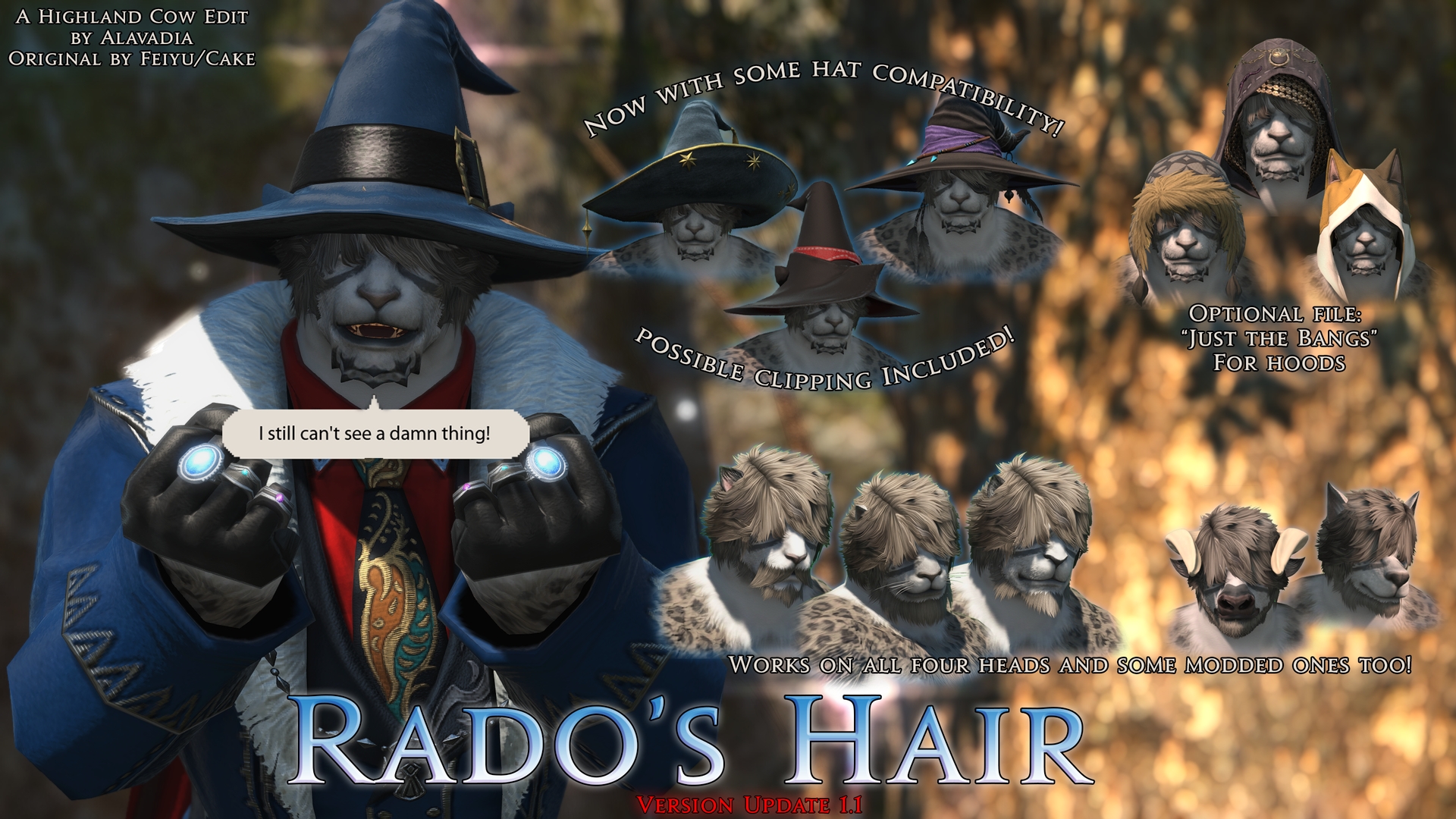 Rado's Hair - A Highland Cow edit | XIV Mod Archive