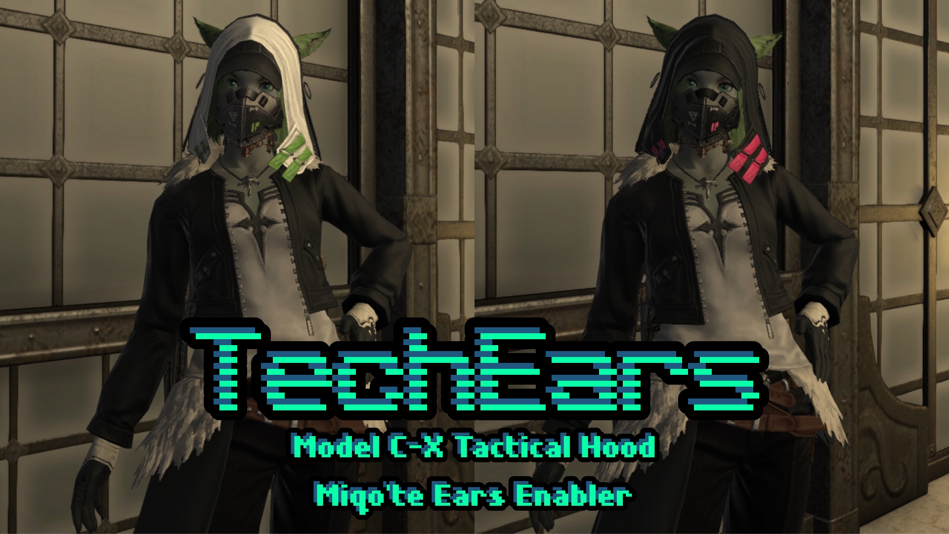 TechEars - Model C-X Tactical Hood Miqo'te Ears | XIV Mod Archive