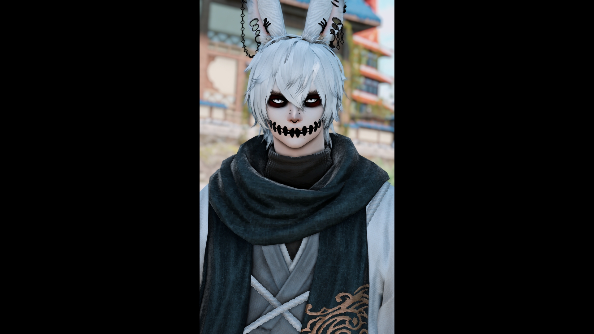 Smiley - Male Viera Face 3 Halloween makeup | XIV Mod Archive