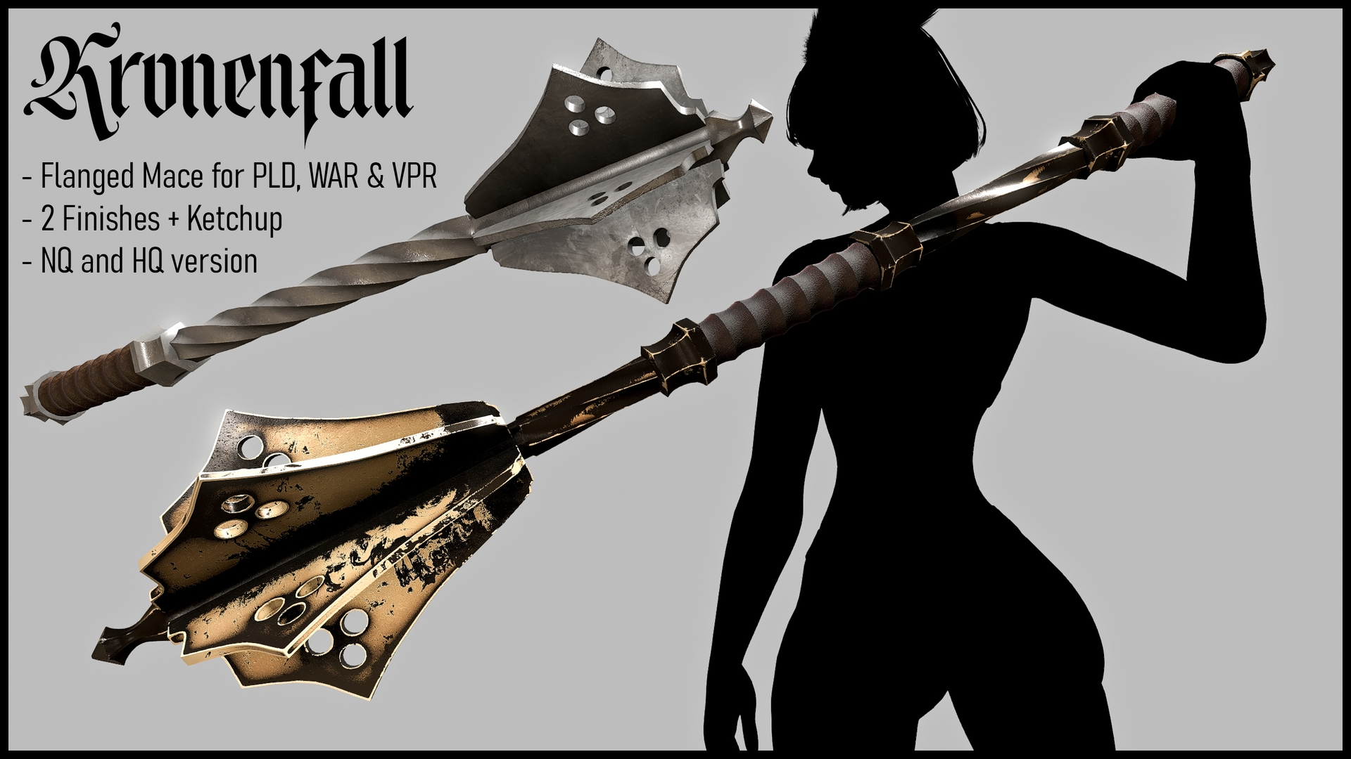 Kronenfall - A Flanged Mace | XIV Mod Archive