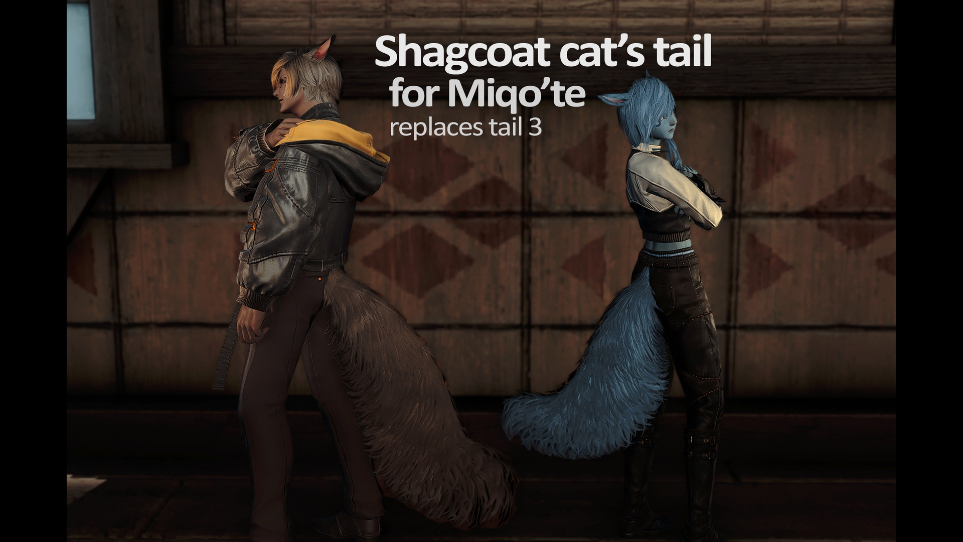 Shagcoat cat tail for Miqo'te | XIV Mod Archive