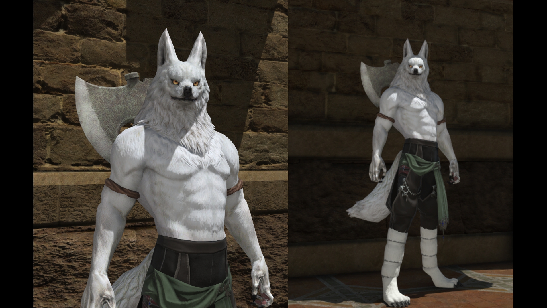 Lupin for male miqote - WHITE | XIV Mod Archive